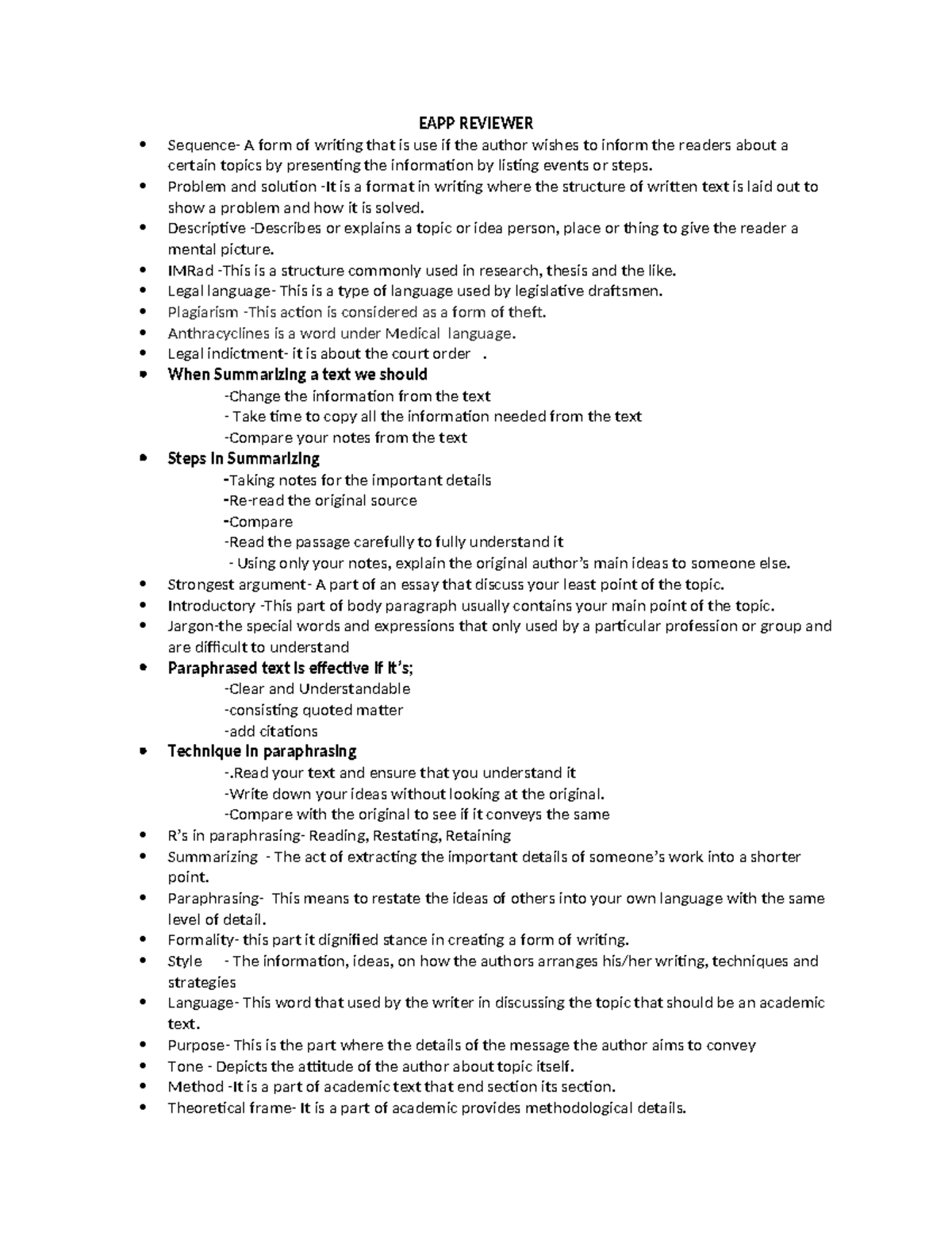 EAPP- Reviewer - Summary English Literature. A Short History - EAPP ...