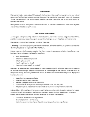 Money Management - Definition and importance - THE NATURE OF INCOME AND ...