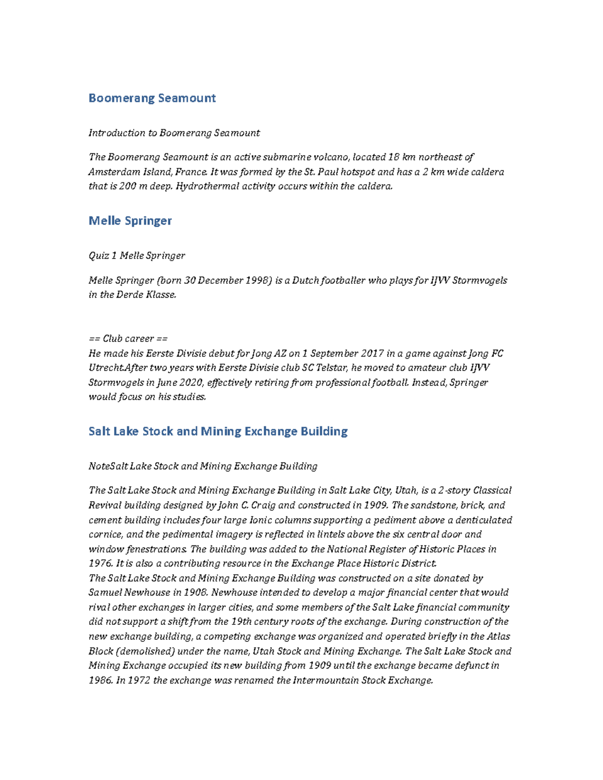 HIST123 Assignment Boomerang Seamount - Boomerang Seamount Introduction ...