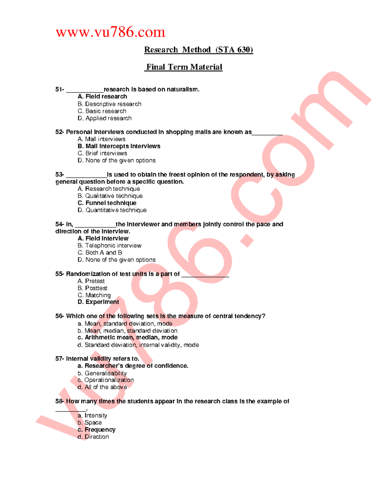 PSY630 Final 26 - descriptive - Experimental psychology - VU - Studocu