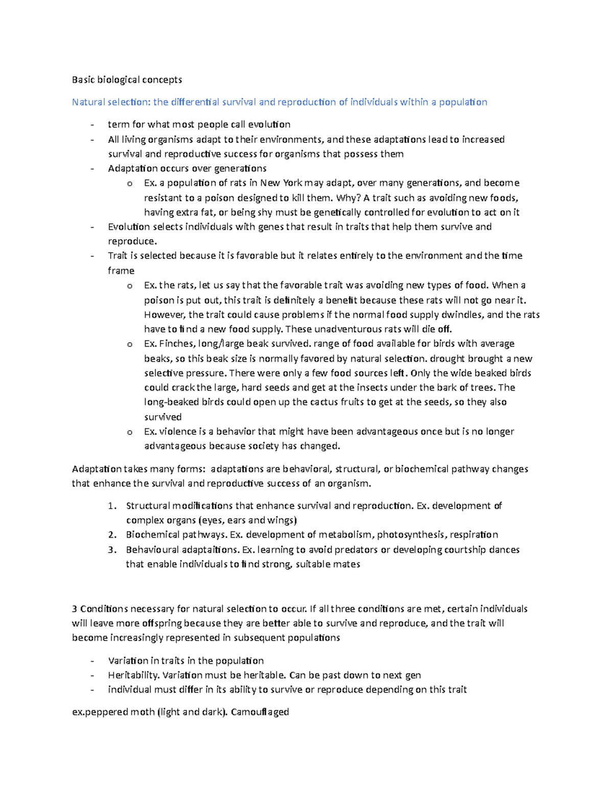 Chapter 2 - Basic Biological Concepts - Basic biological concepts ...