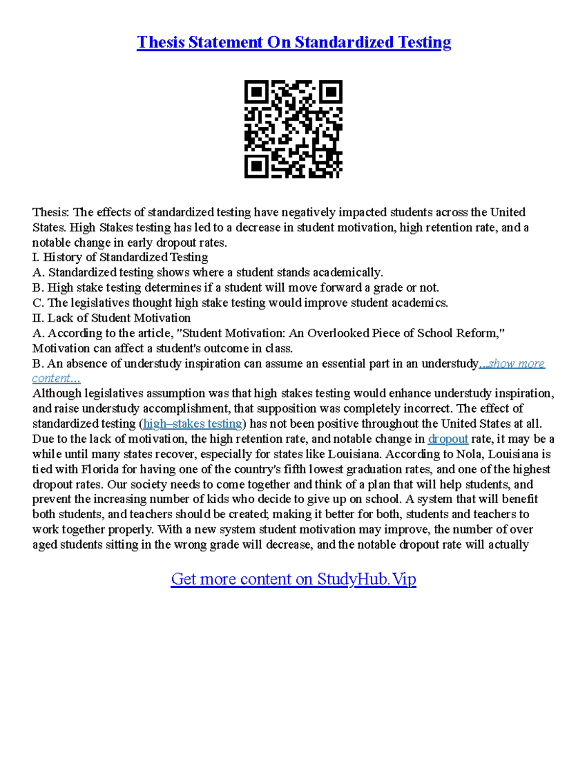 How To Write A Good Thesis Statement For An Essay - Thesis Statement On ...