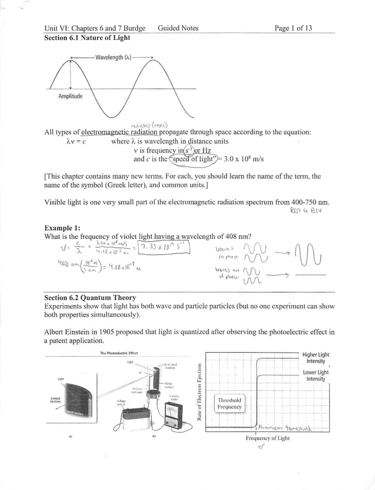 Completed Guided Notes - Unit VI: Chapters 6 and 7 Burdge Section 6 ...