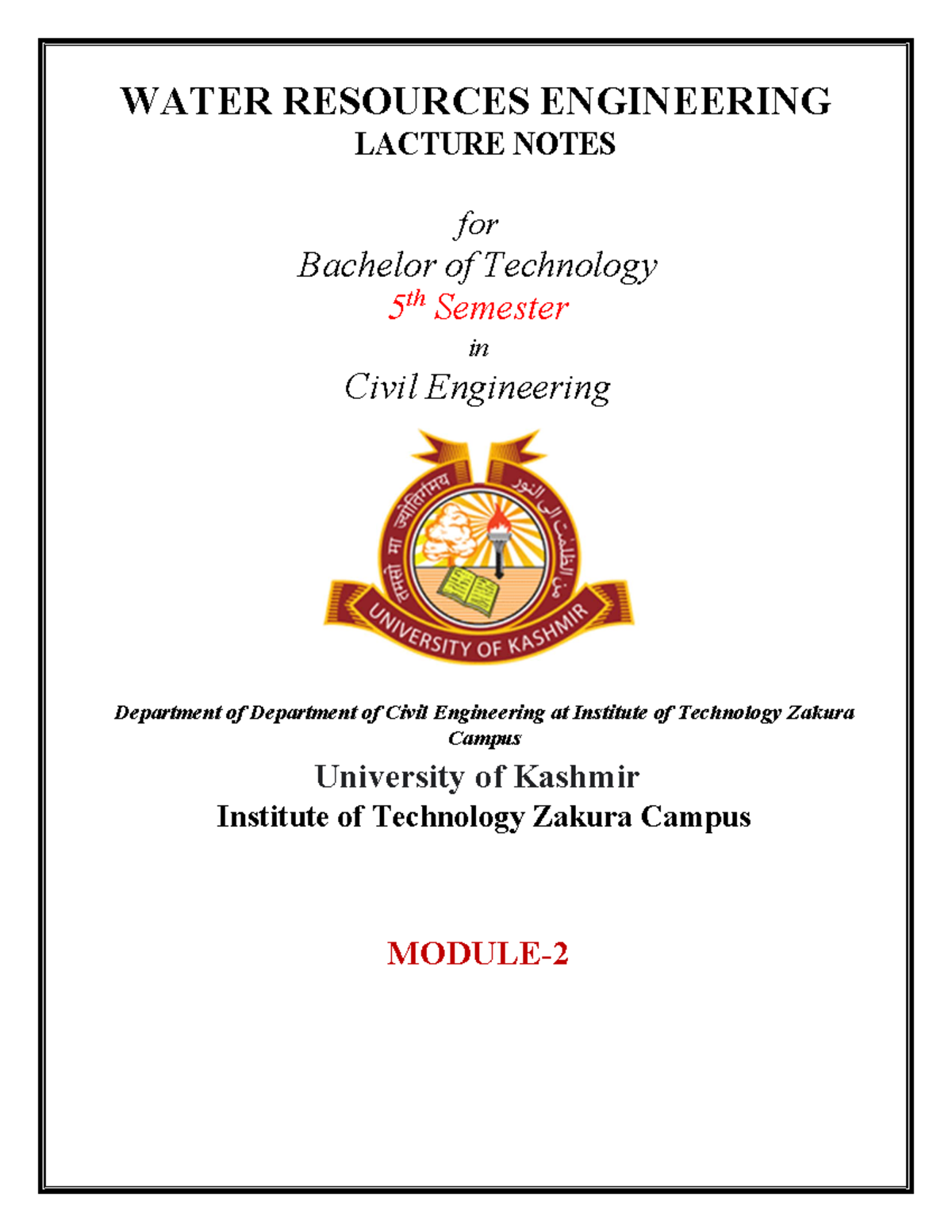 Water Resources Engineering 5th Sem Module 2 Runoff And Hydrograph Water Resources Engineering