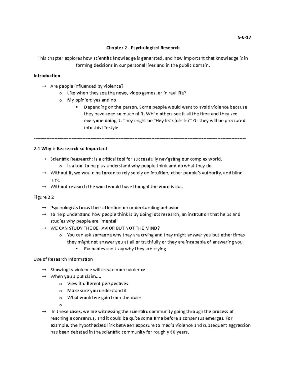 Chapter 2 - Chapter 2 Psychological Research This chapter explores how ...