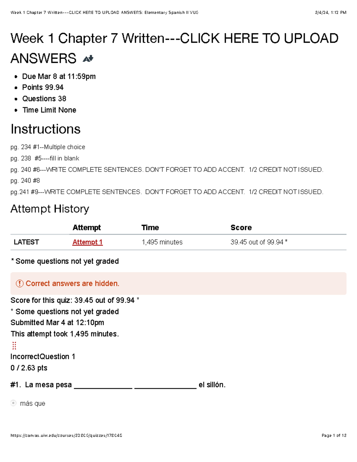 Week 1 Test - Week 1 Chapter 7 Written-CLICK HERE TO UPLOAD ANSWERS Due ...