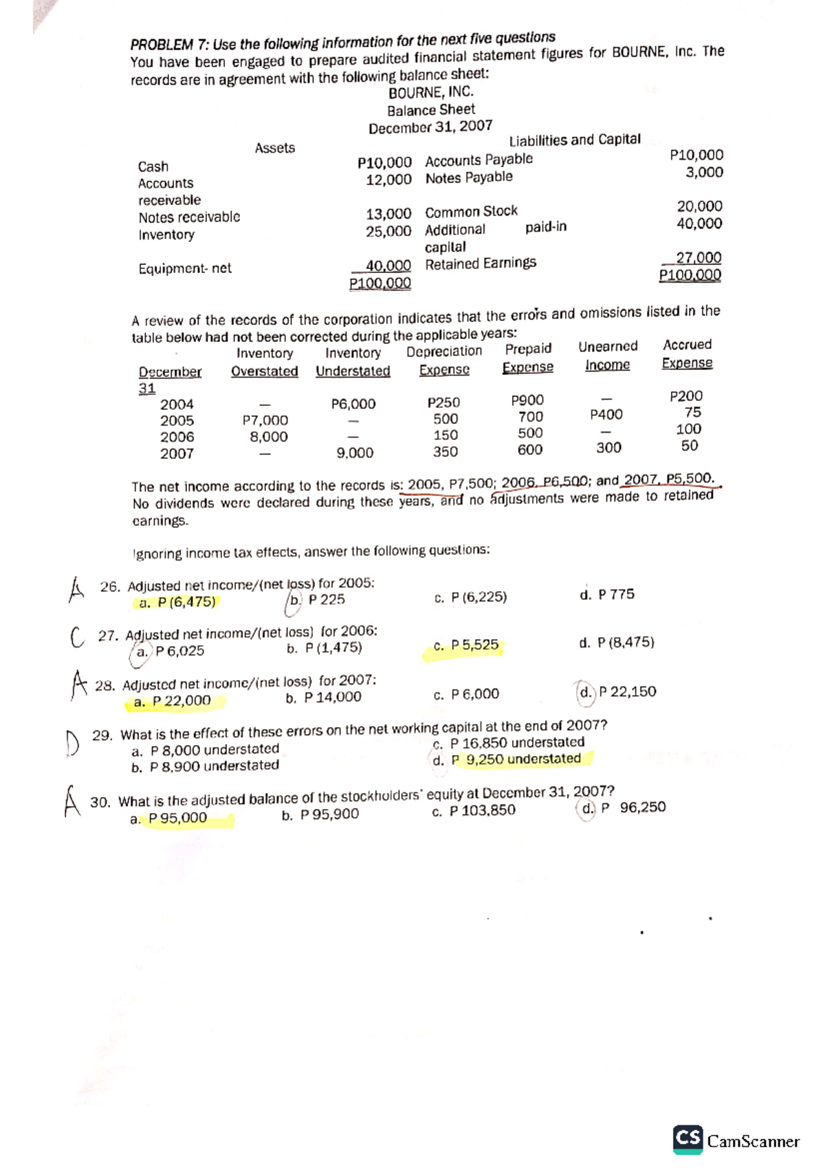 Problem 7and8 Aud and assurance concepts and application 1 ...