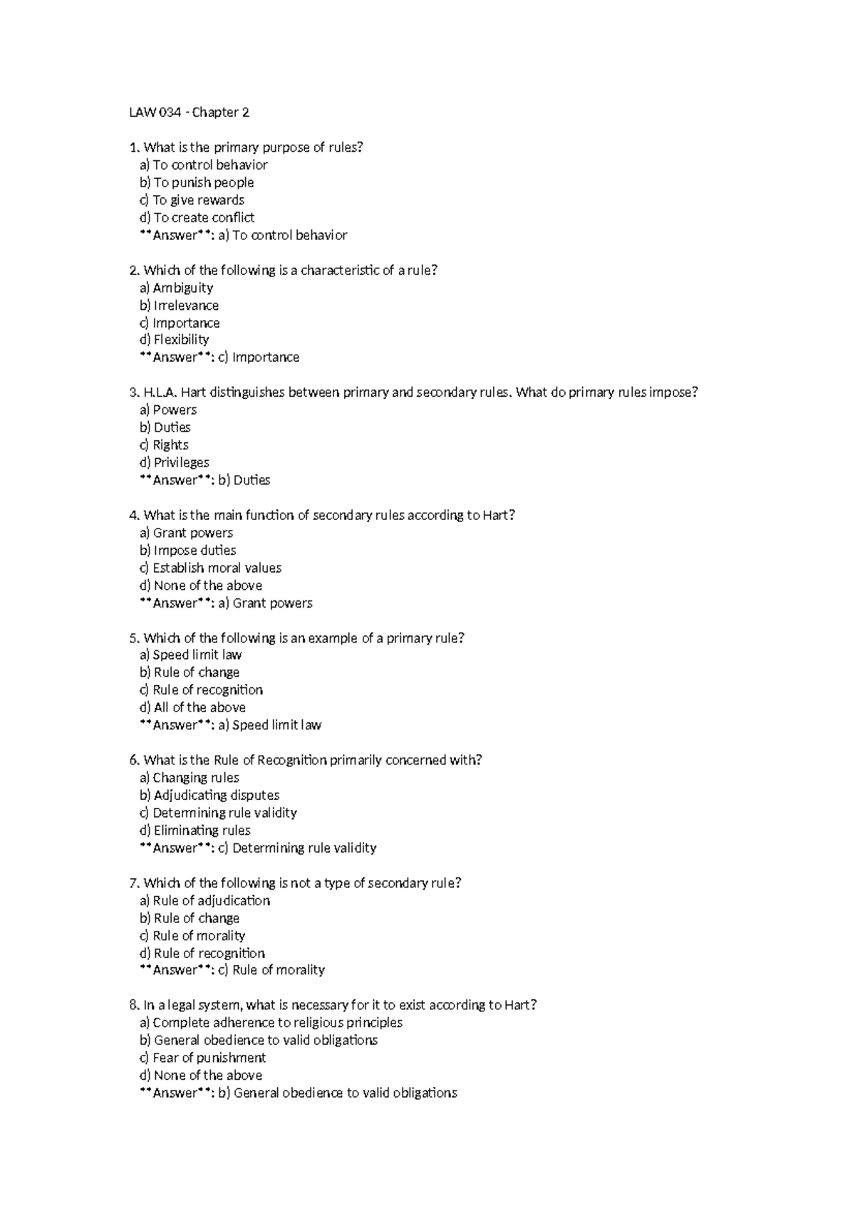 034 chap2 fifty mcq by mazi k13 - LAW 034 - Chapter 2 What is the ...