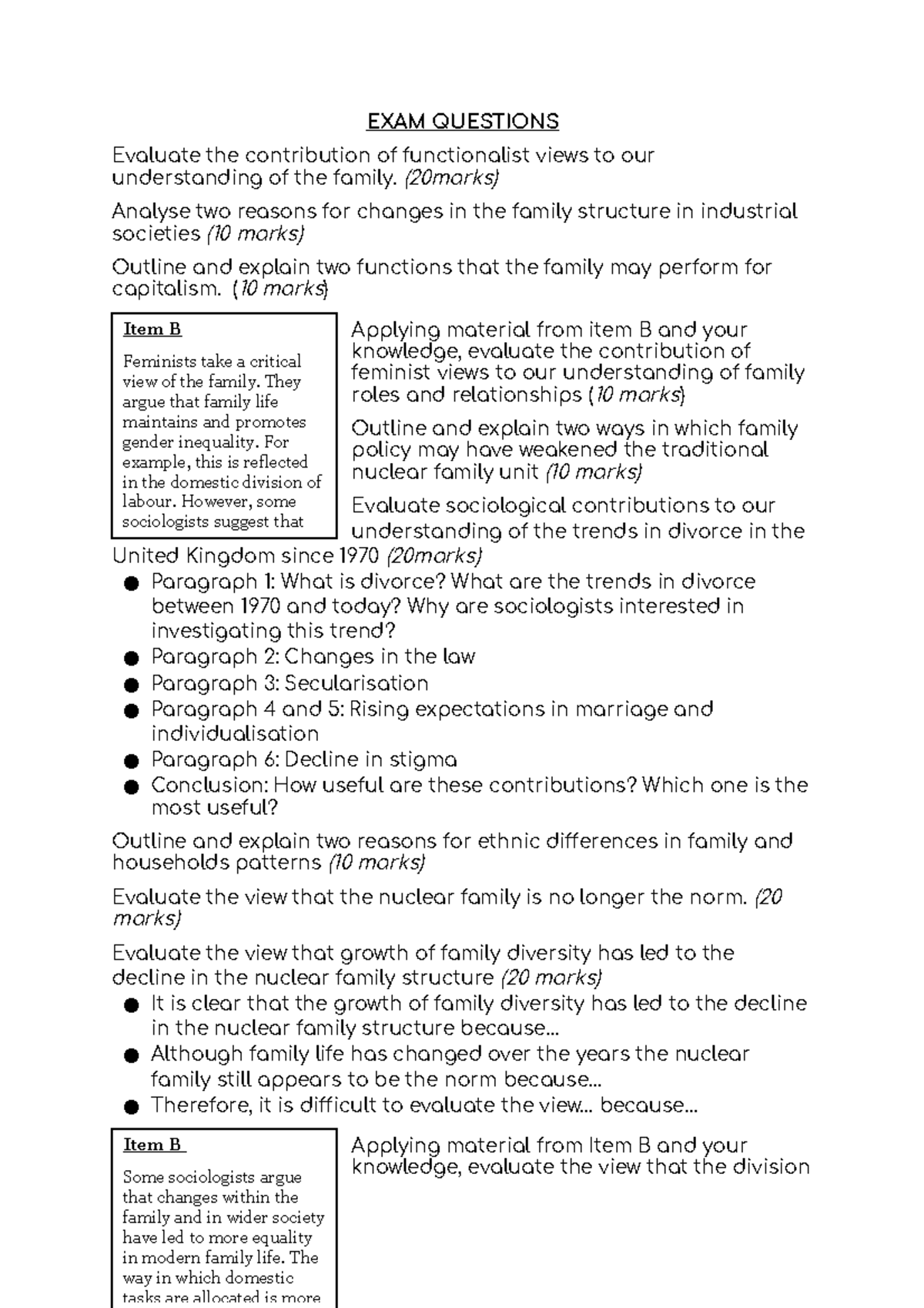 Sample/practice exam 2019, questions and answers - EXAM QUESTIONS ...