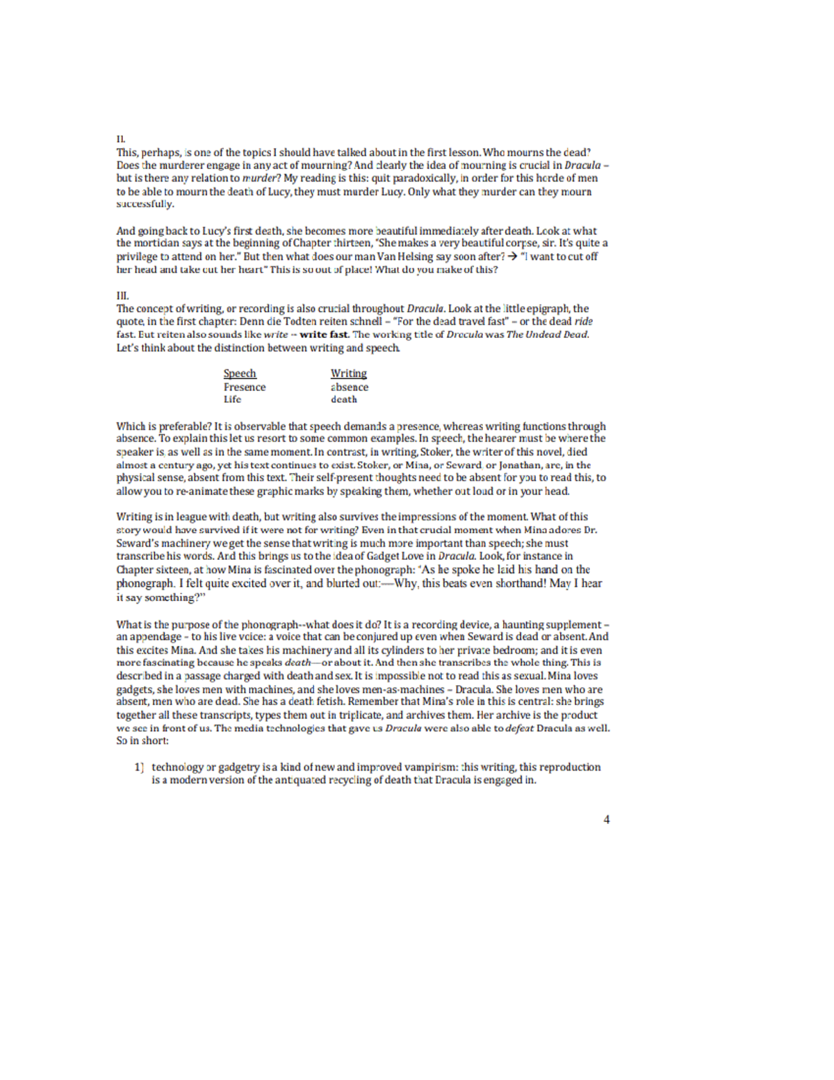 Dracula Week Two part 4 - Lecture notes 3/2 - 100 - Studocu