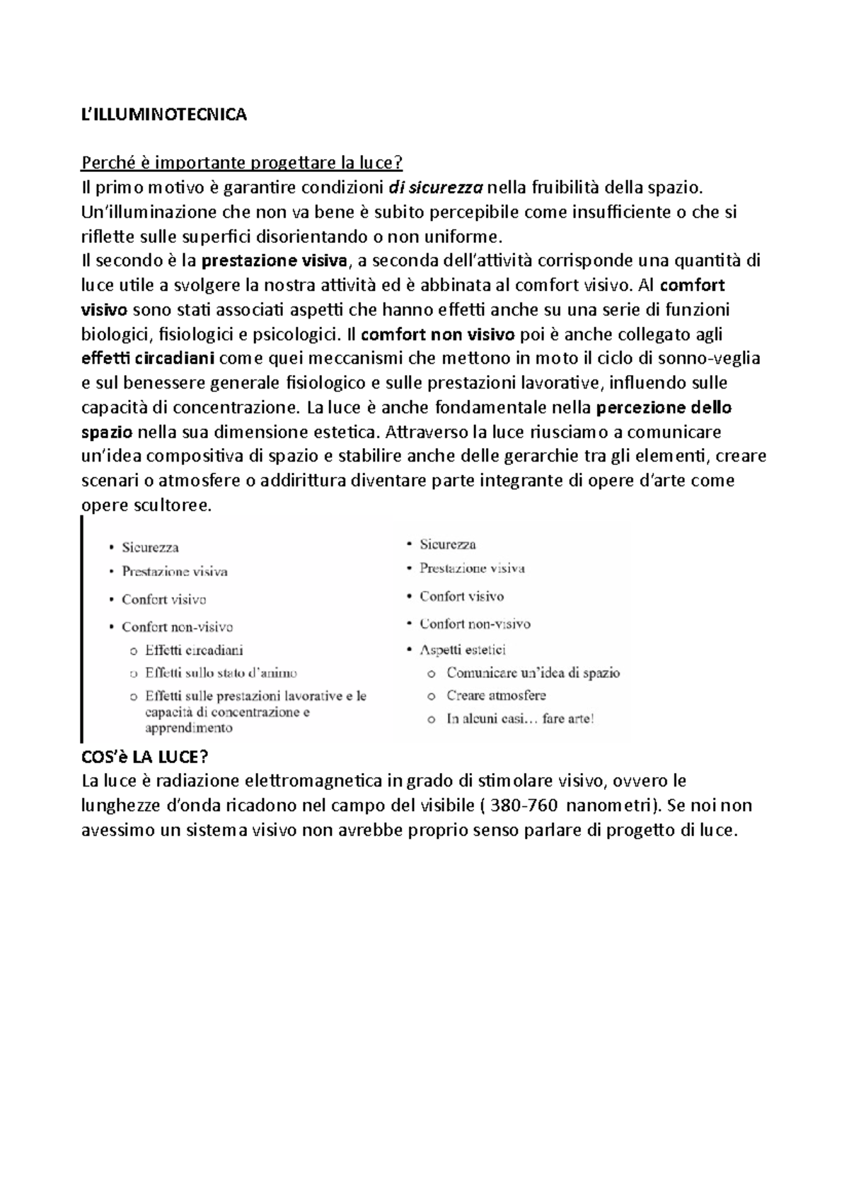 Illuminotecnica - Ultima lezione del corso di Laura Bellia - L ...