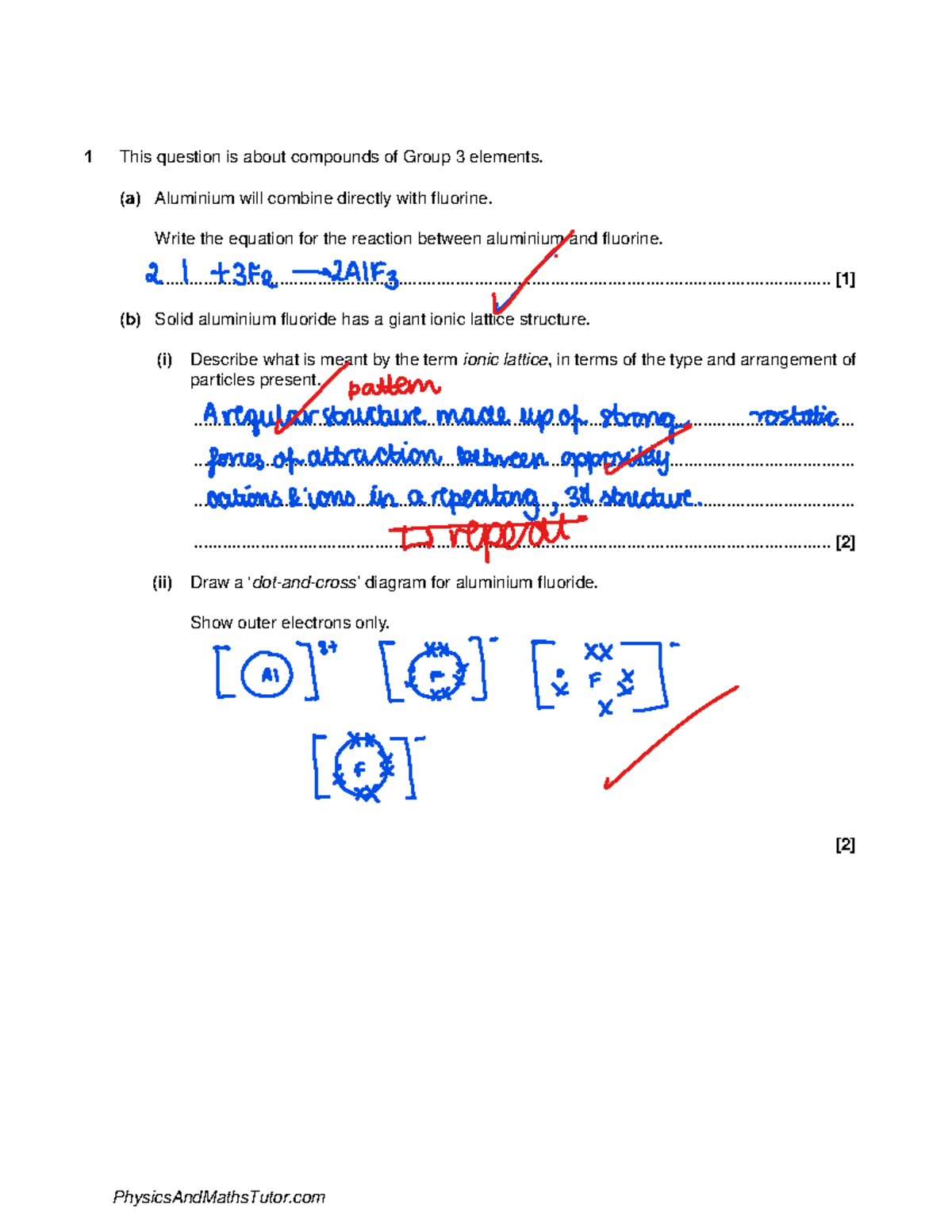 EBS 1 QP marked - exam questions - 1 This question is about compounds ...