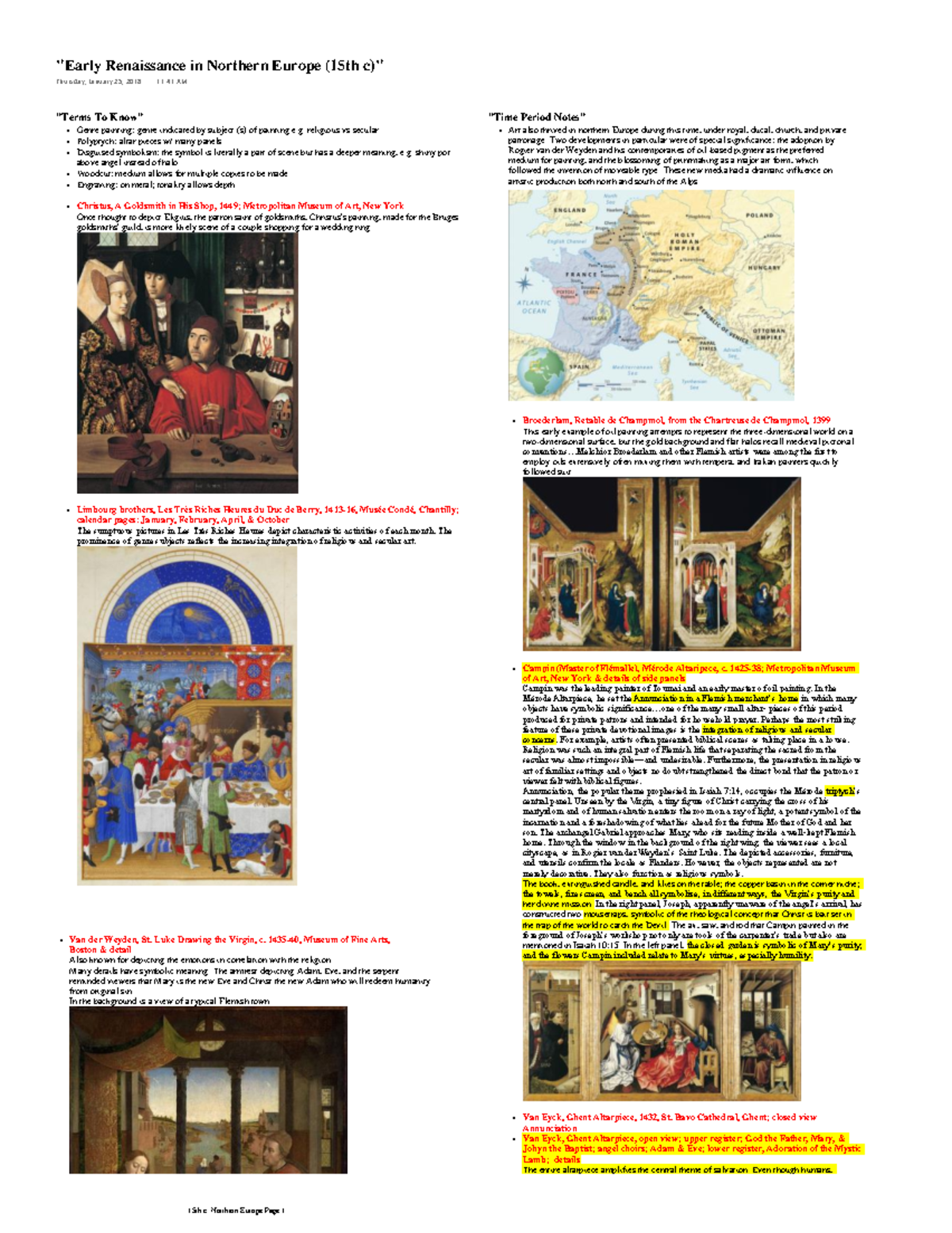 Early Renaissance in Northern Europe (15th c) - &quot;Early Renaissance ...