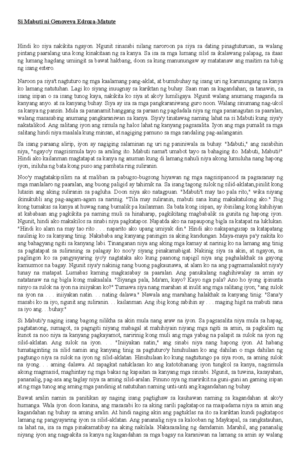 Philippines-Stories - Philippine stories for asean literature - Si ...
