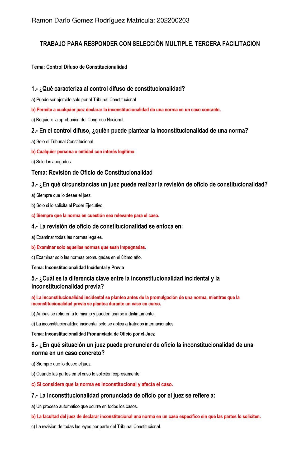 Trabaj 0 PARA RESP0NDER C0N Selecci 0N Multiple - TRABAJO PARA RESPONDER CON SELECCI”N MULTIPLE ...