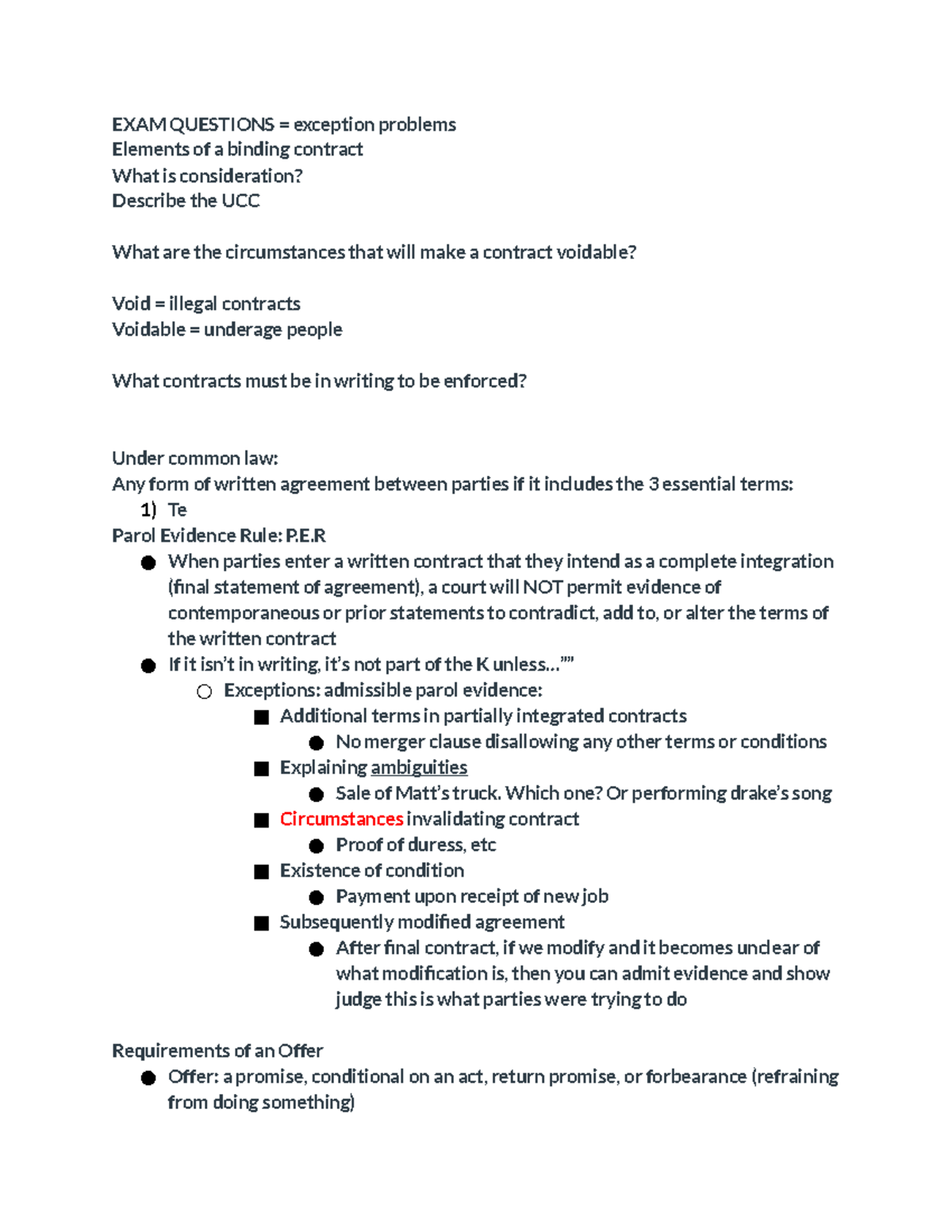 L201 Week 7 - Max Hsu - EXAM QUESTIONS = exception problems Elements of ...