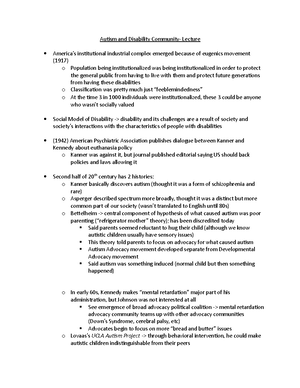 School-Age and Autism - Lecture notes on how Austism affects school-age ...