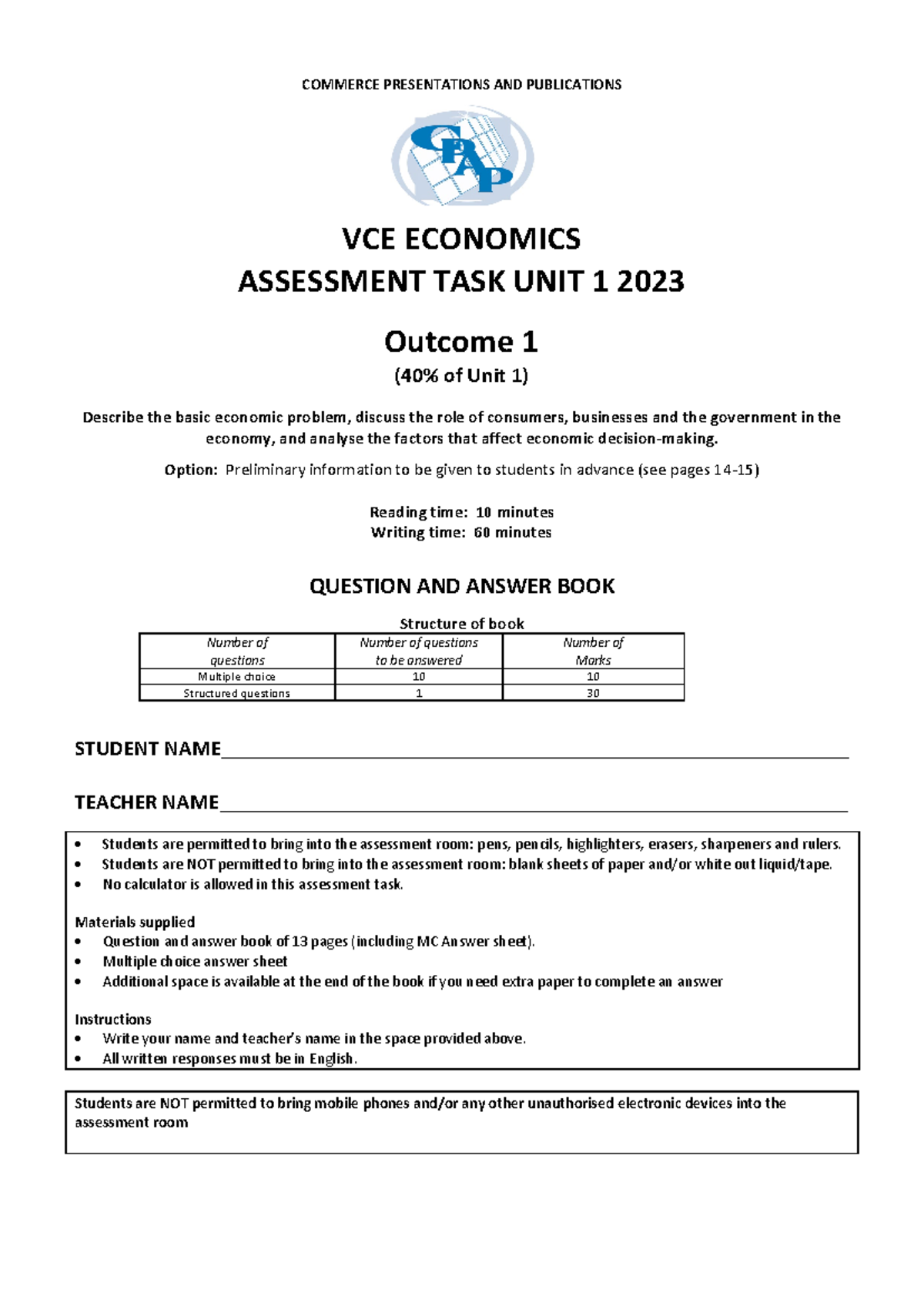 2023 Eco CPAP U1 AOS1 SAC - ####### COMMERCE PRESENTATIONS AND ...