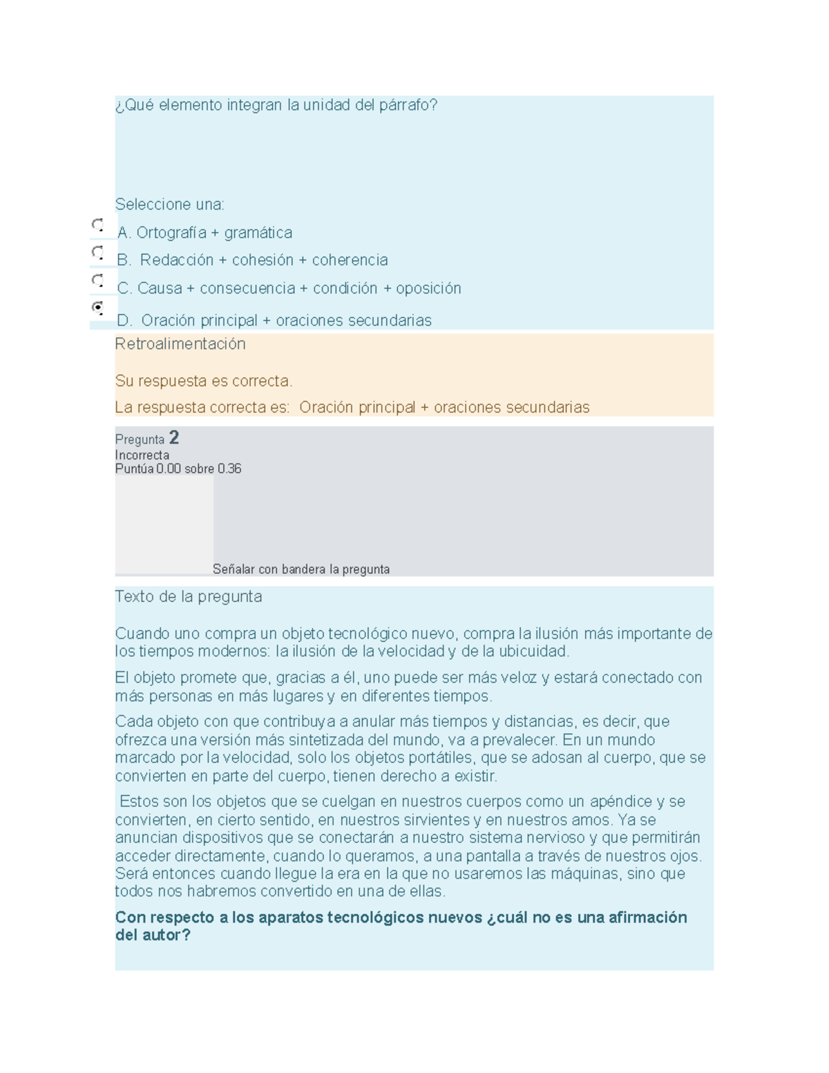 Nm01 lizbeth - NM01 EXAMEN RESPUESTAS CORRECTAS NM01 ACTIVIDAD 6 - ¿Qué elemento integran la ...