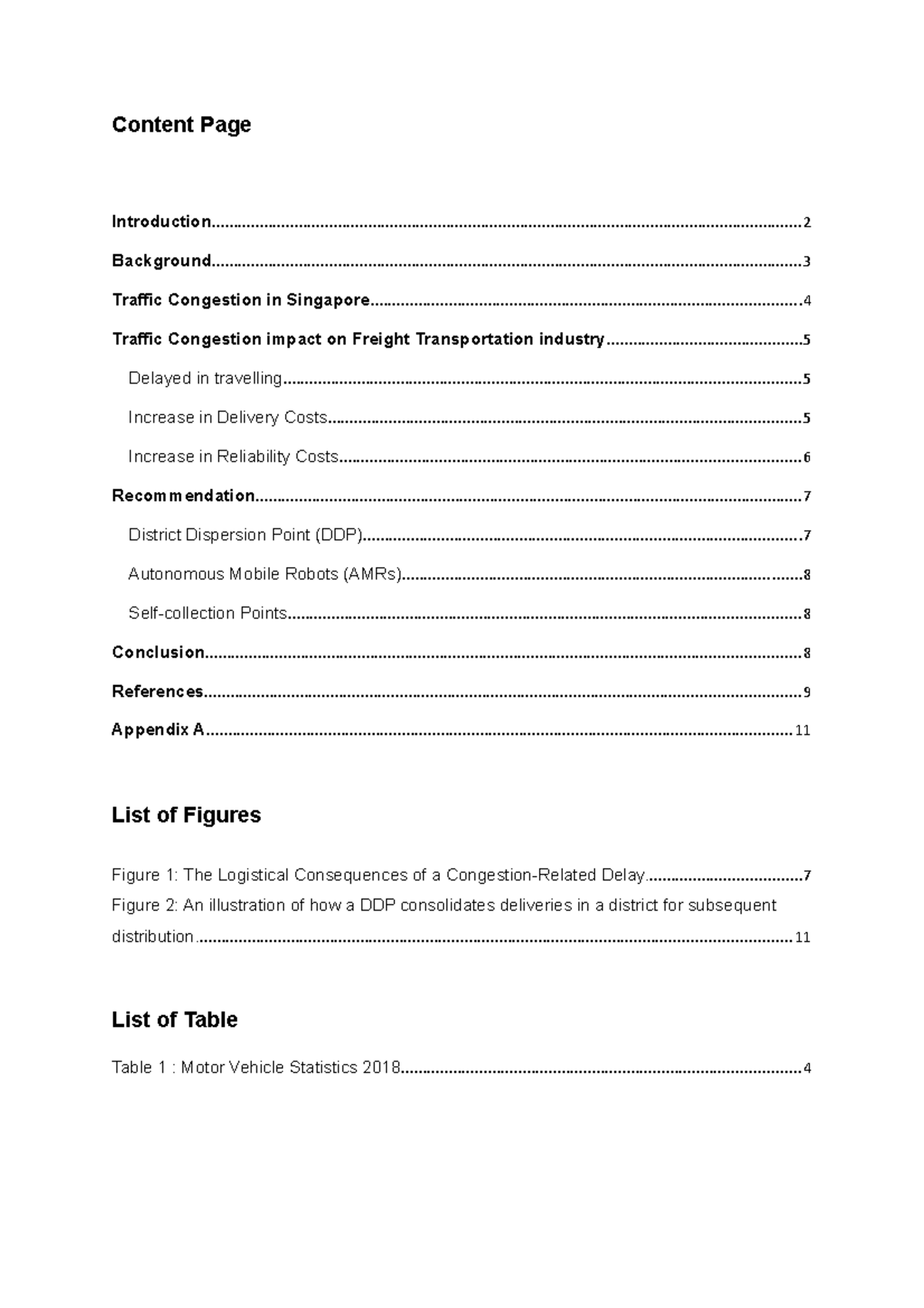 Assignment 1 - Content Page - Studocu