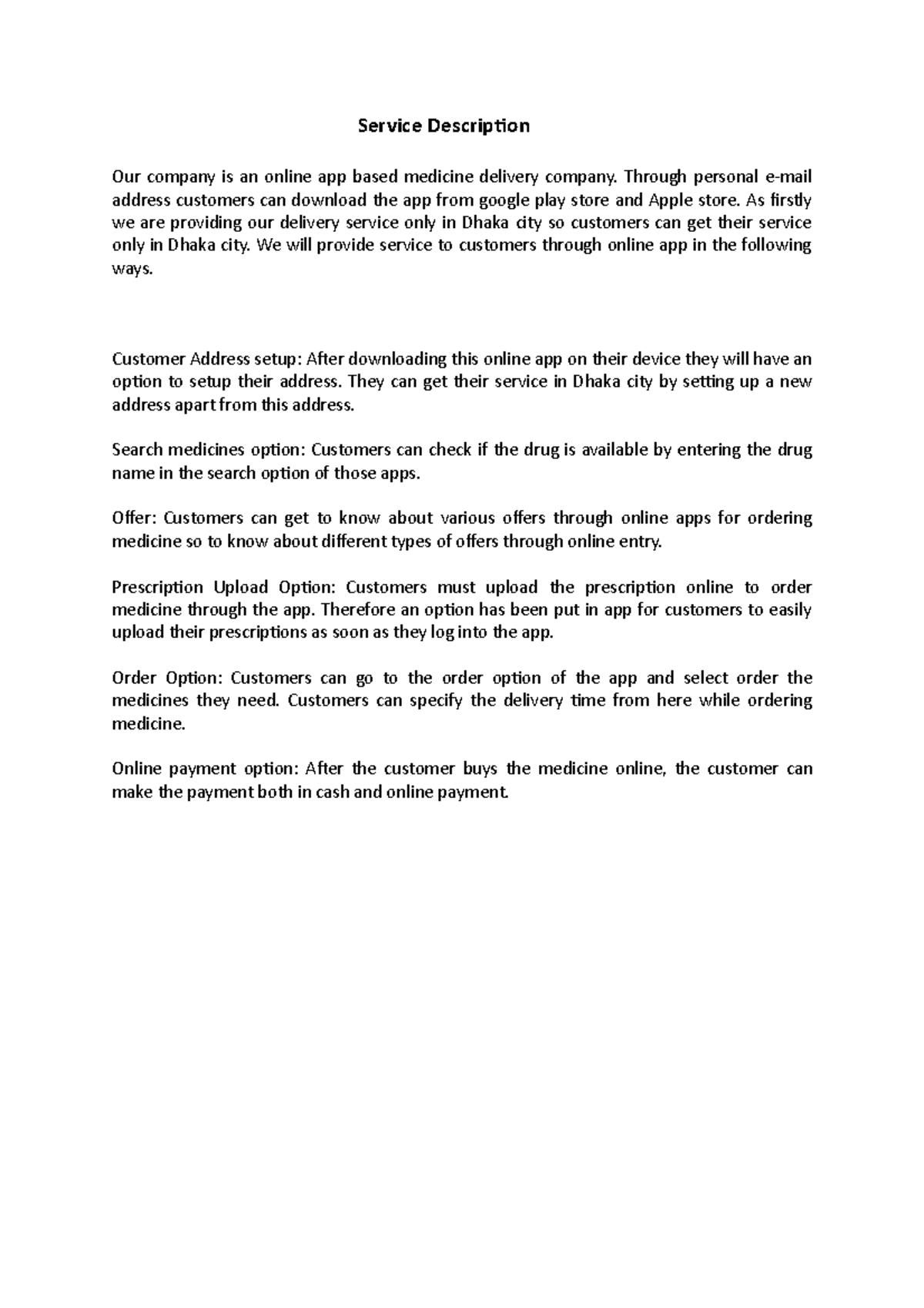 New Microsoft Word Document - Service Description Our company is an ...