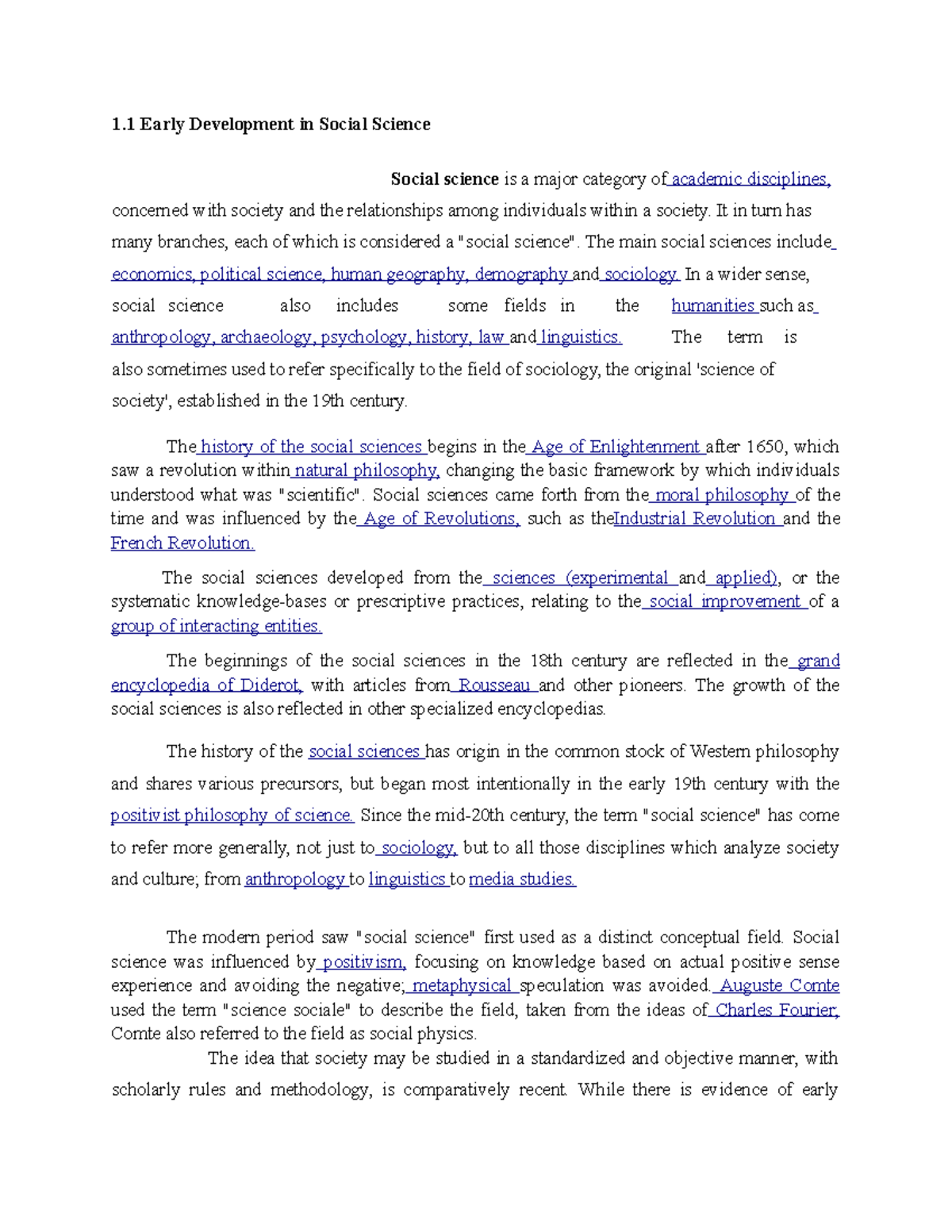 104 - social science - 1 Early Development in Social Science Social ...