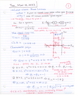 Systems and Control Theory Textbook “Modern Control Systems” Topics - Studocu