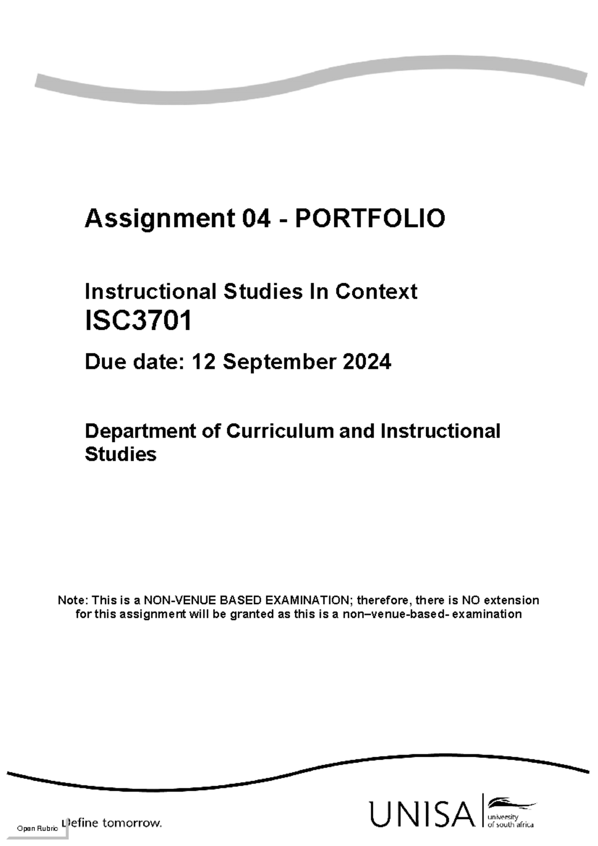 ISC3701 Assignment 04 Final Portfolio - Assignment 04 - PORTFOLIO ...