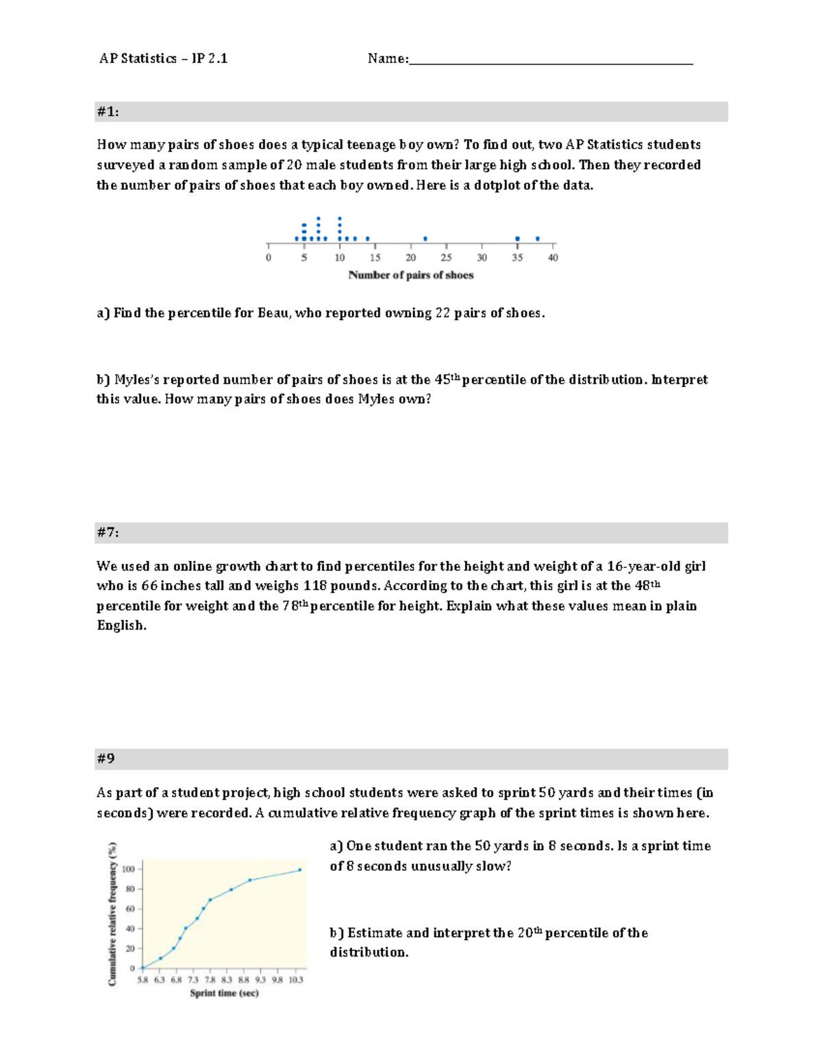 2 1 IP - AP Stats Hw Assignment - AP Statistics – IP 2 - Studocu