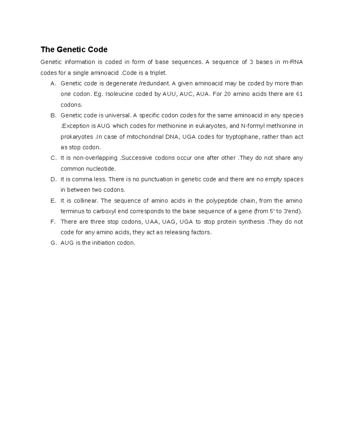 The Genetic Code - The Genetic Code Genetic information is coded in ...