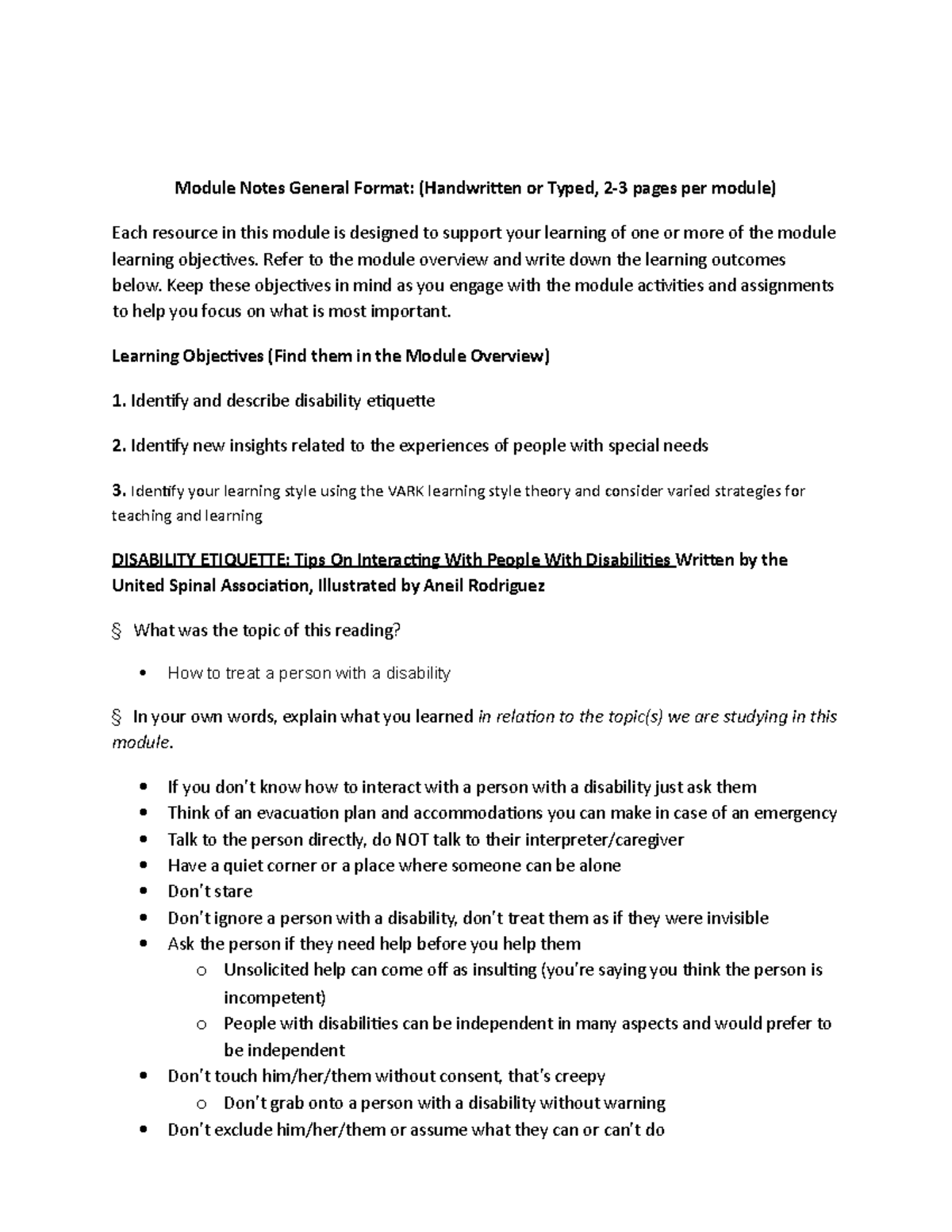 Module 4 Notes - Refer to the module overview and write down the ...