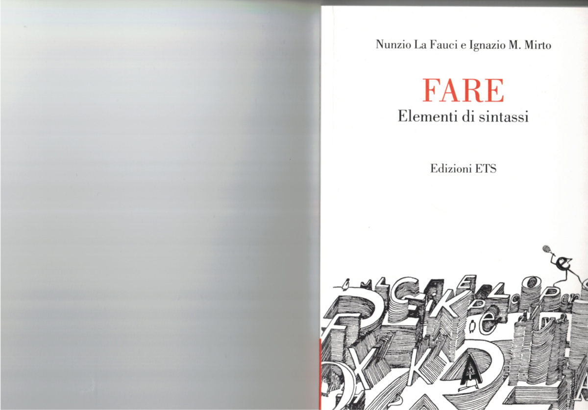FARE. Elementi di sintassi - La Fauci-Mirto - Teoria e tecnica della traduzione - Studocu