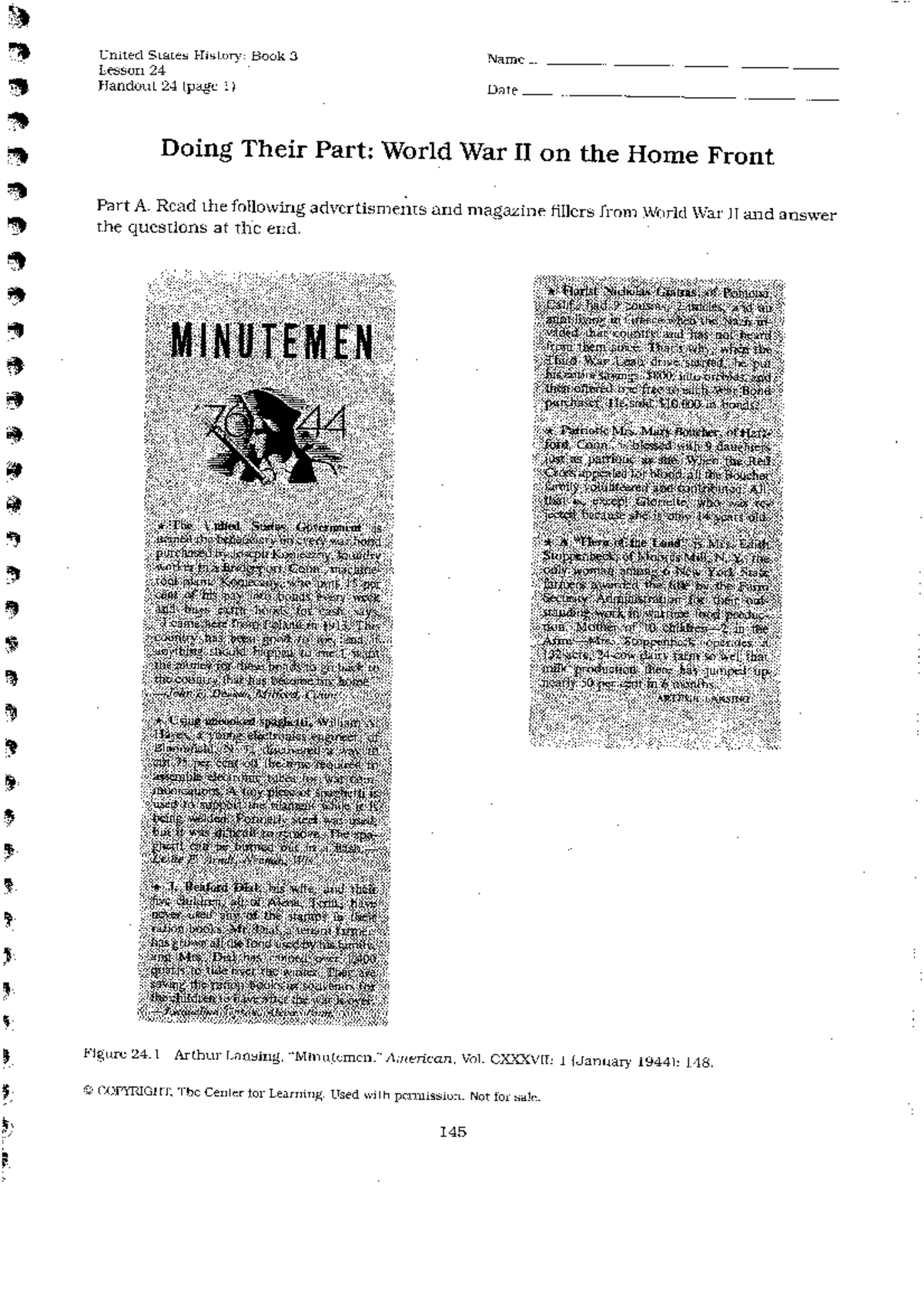 US - Ch. 14 - WWII on the Homefront - Studocu