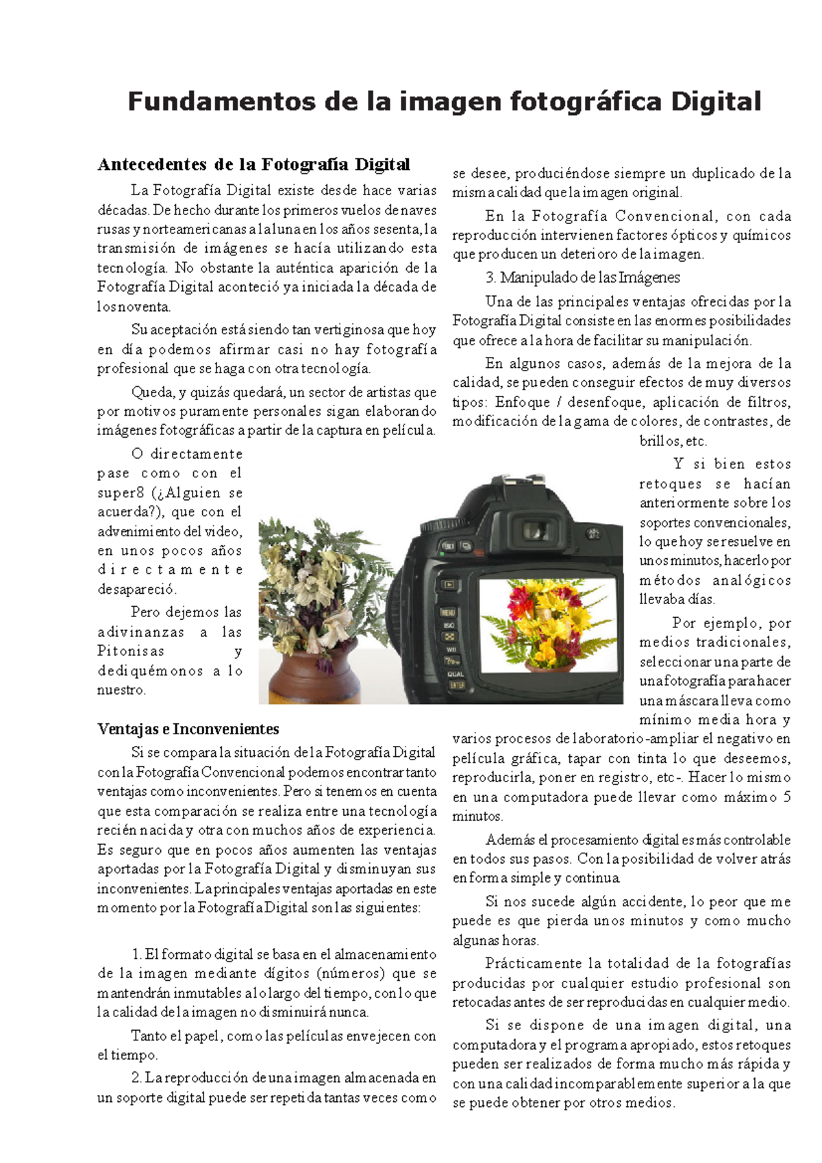 Fundamentos de Fot Dig - fotografía digital - Fundamentos de la imagen ...