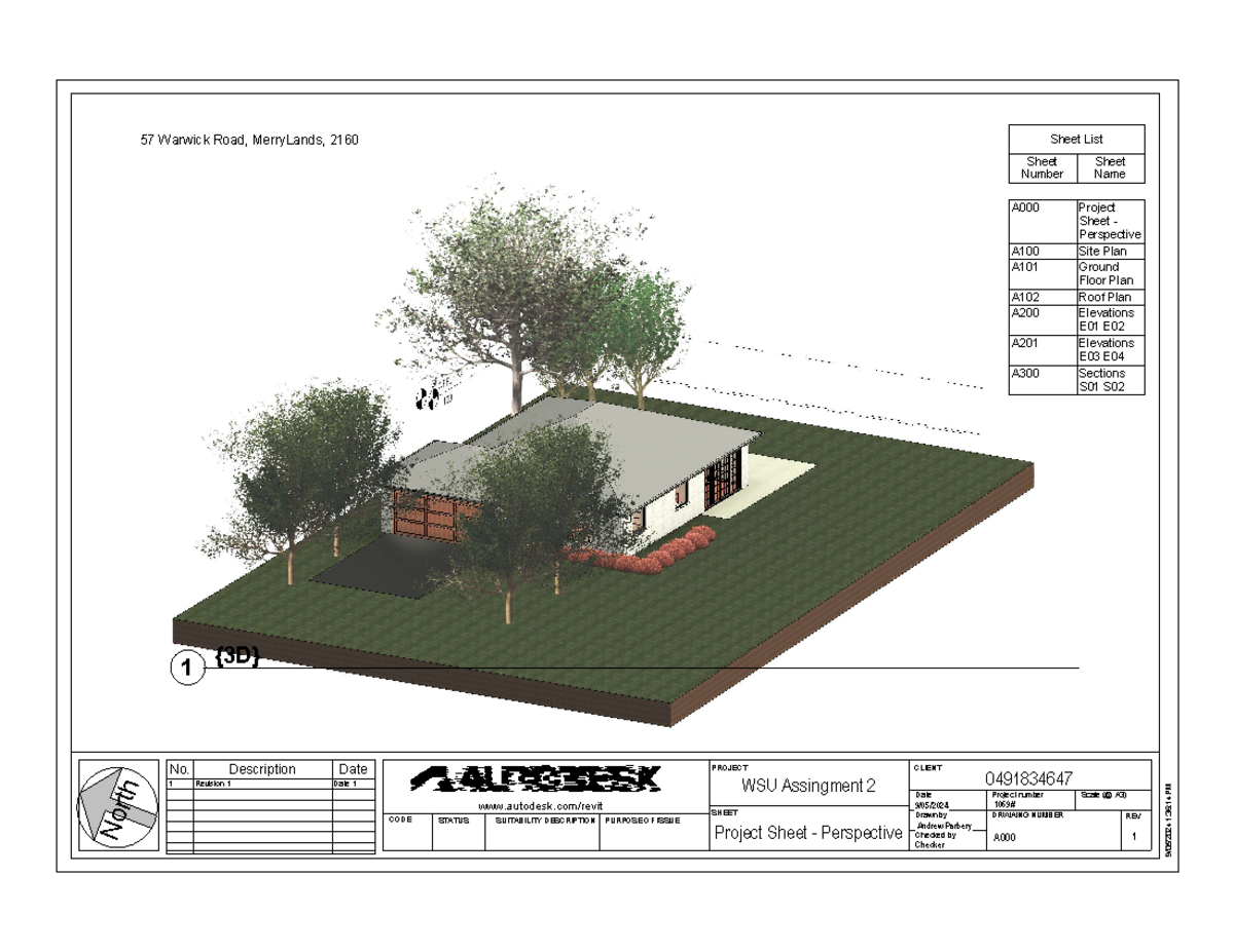 WSU Revit - Scale (@ A3) Checked by Drawn by Date Project number ...