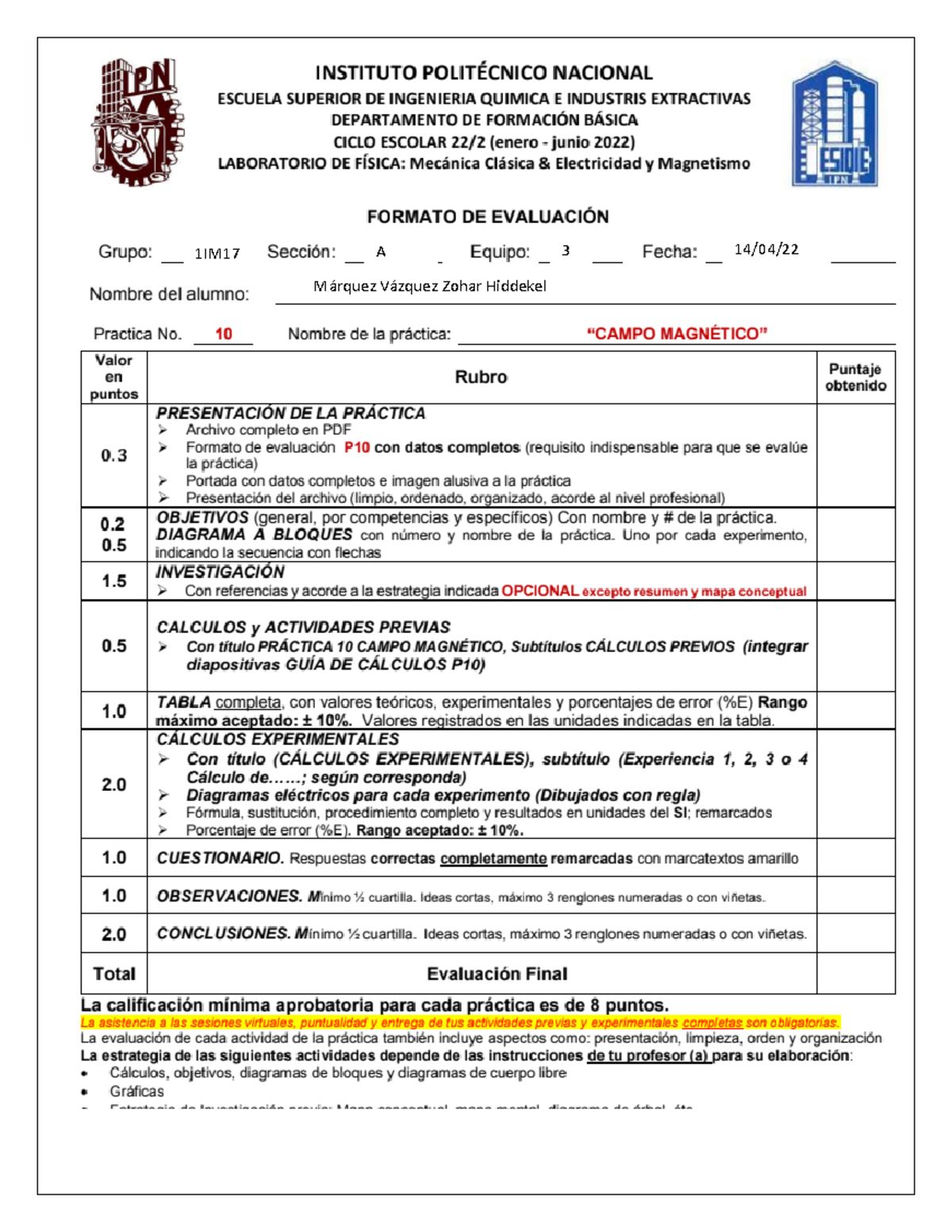 P10 E3 Zohar Hiddekel Márquez Vázquez 29 04 22 - 1IM17 A 3 14/04/ M ...