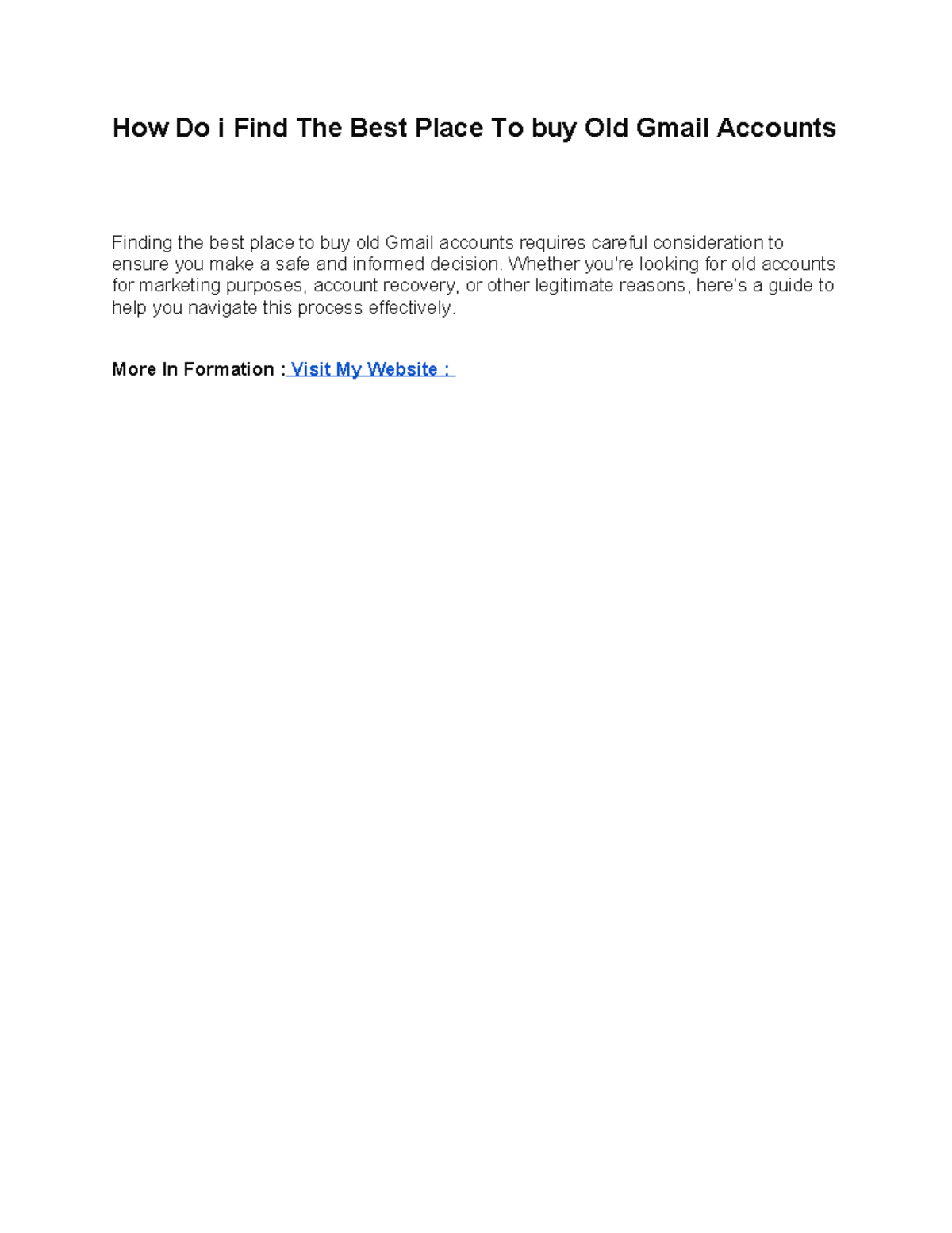 How Do i Find The Best Place To buy Old Gmail Accounts - Whether you're ...