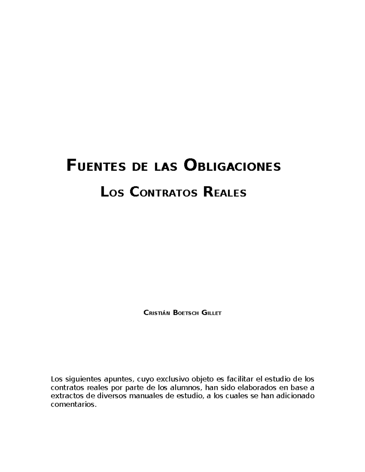 02 Contratos Reales (Boetsch) - FUENTES DE LAS OBLIGACIONES LOS ...