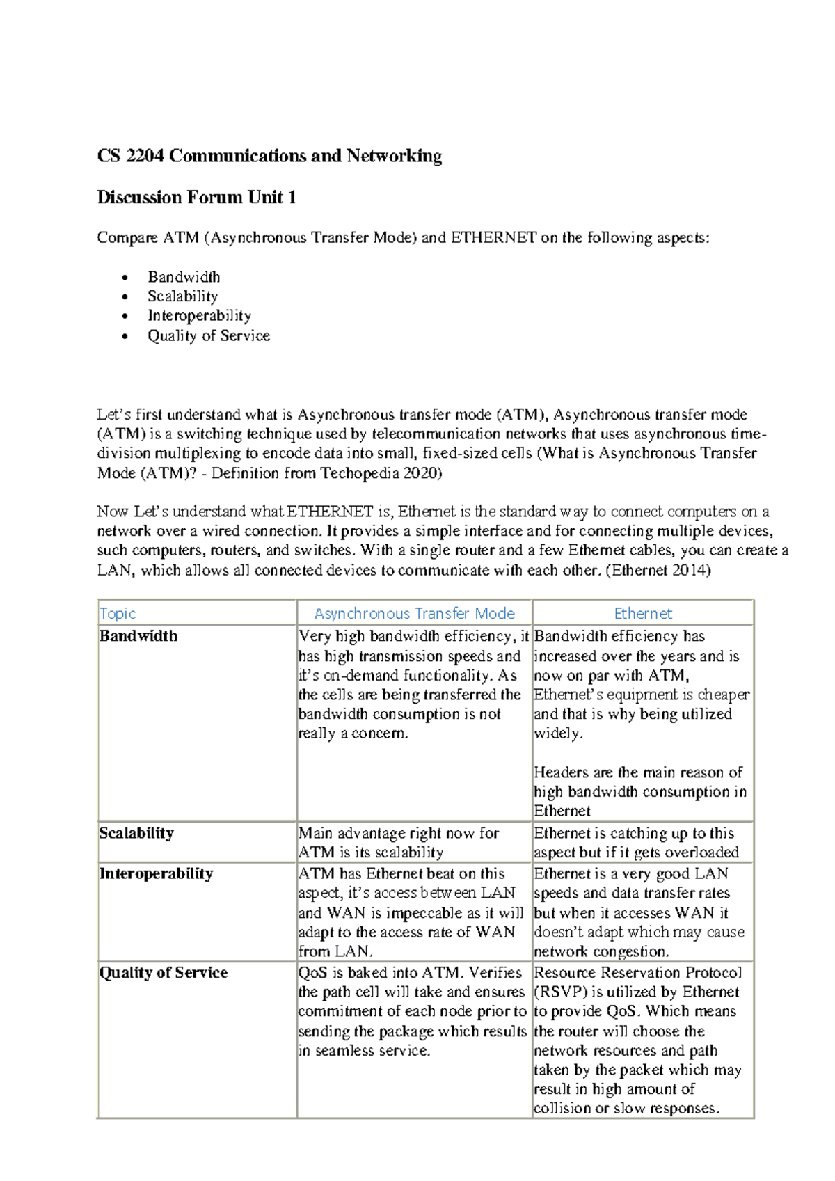 1 DF 1 CS 2204 Communications and Networking Ethernet - CS 2204 Communications and Networking ...