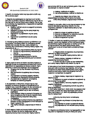 Perdev-TOS - for assessment - Republic of the Philippines Department of ...