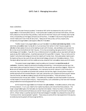 QHT1 Task 1 - Dakota Jones 011086021 Business Management Task 1 A ...