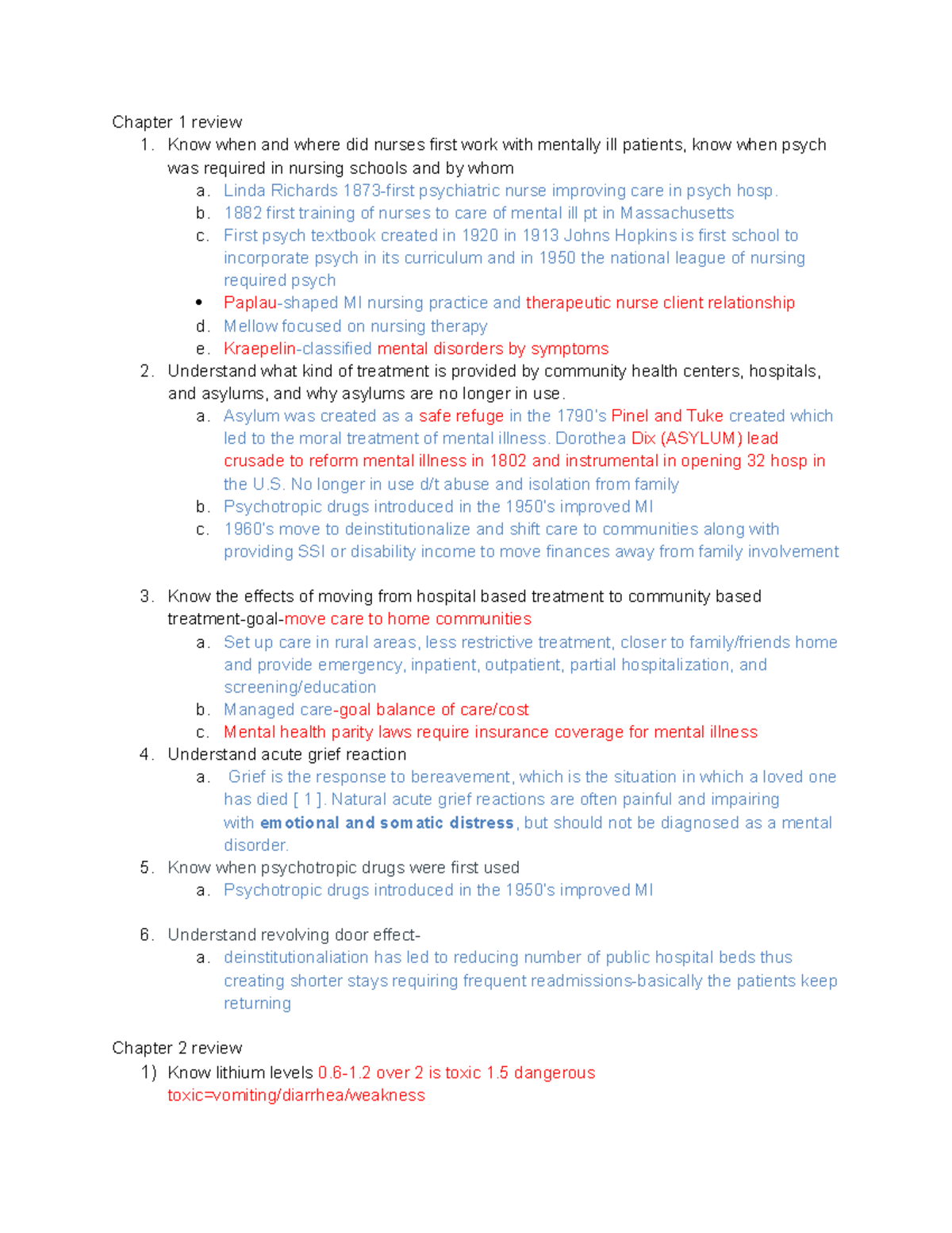 Exam 2 Study Guide Teacher Edition - Chapter 1 review 1. Know when and ...