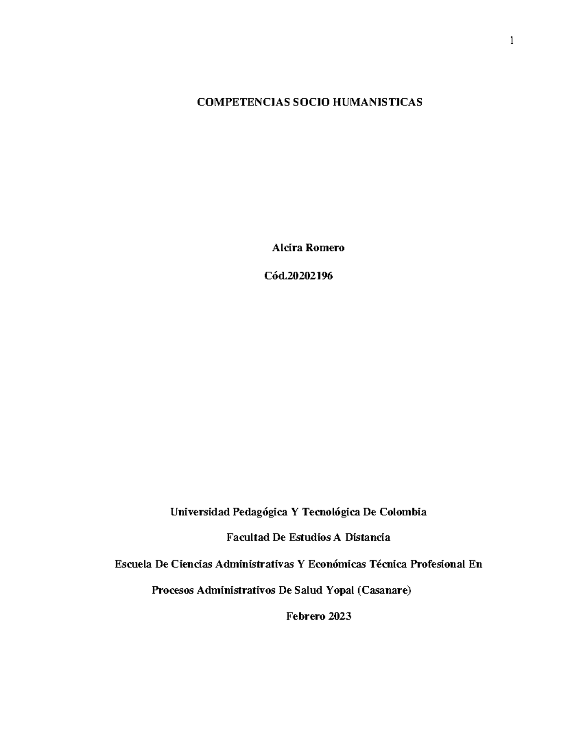 Actividad 1-Alcira Romero- Competencias Socio Humanísticas - COMPETENCIAS SOCIO HUMANISTICAS ...
