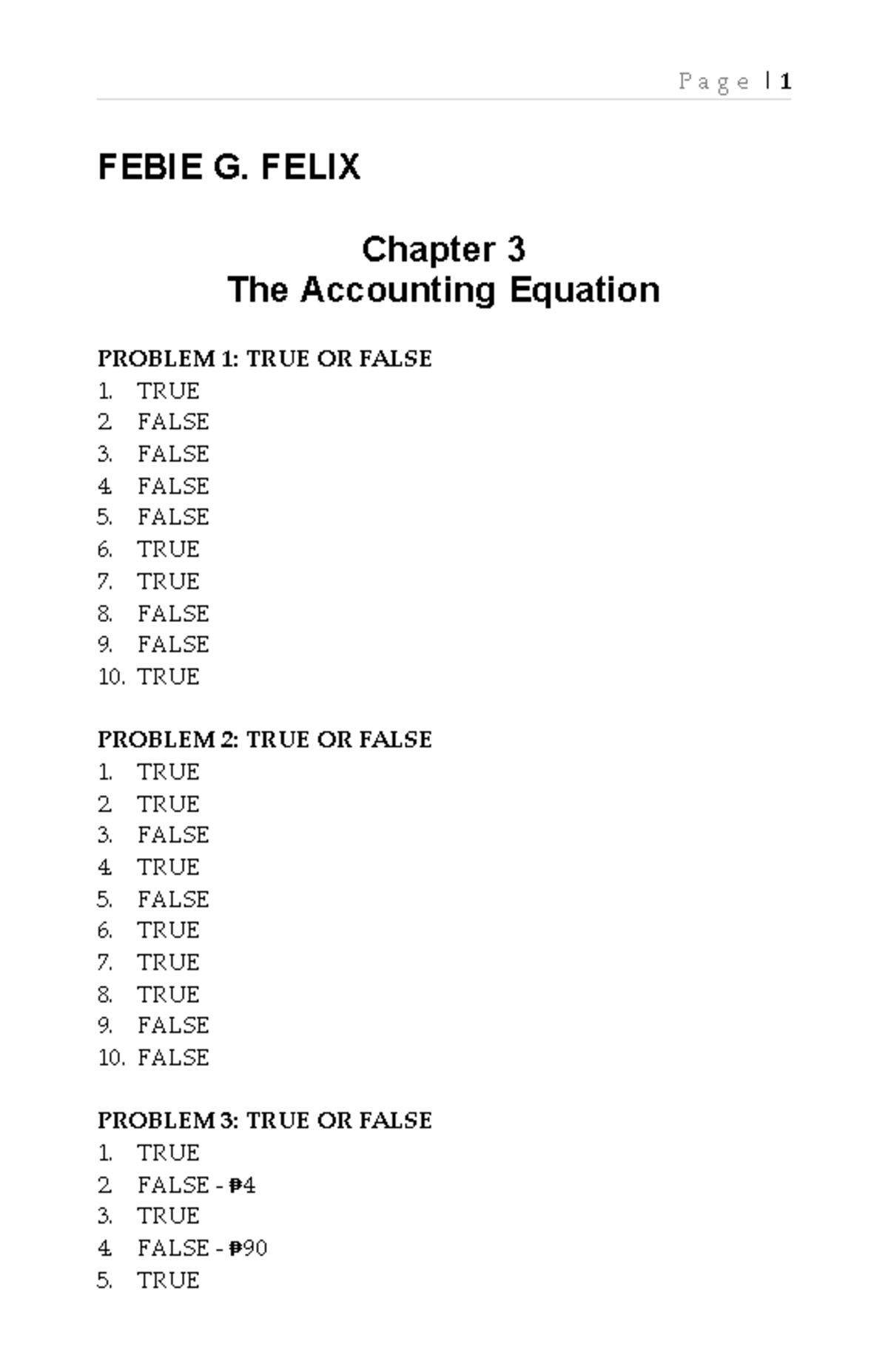 FAR Chapter 3 Accounting Equation - FEBIE G. FELIX Chapter 3 The ...