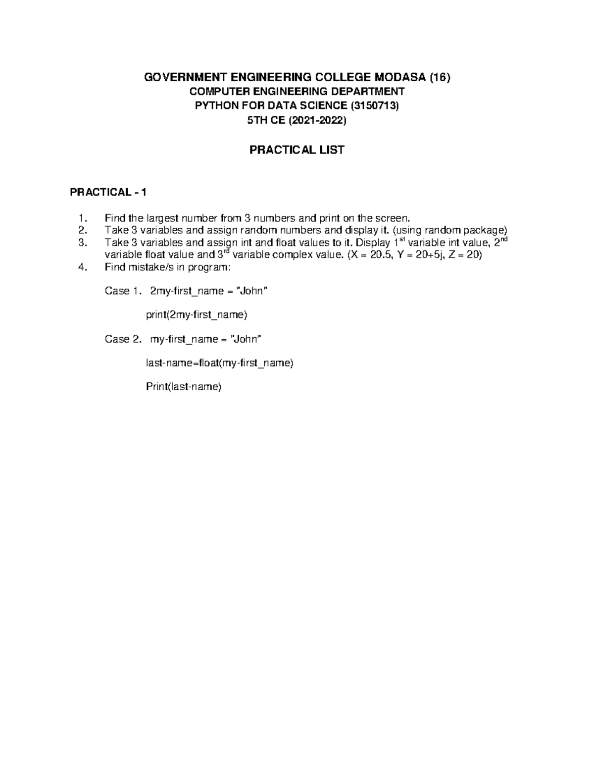 PDS Practical List - nakkakaka - GOVERNMENT ENGINEERING COLLEGE MODASA ...