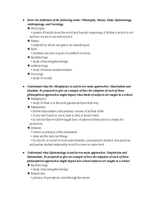 Educational Creed Final Paper - Article I: What Education Is I believe ...