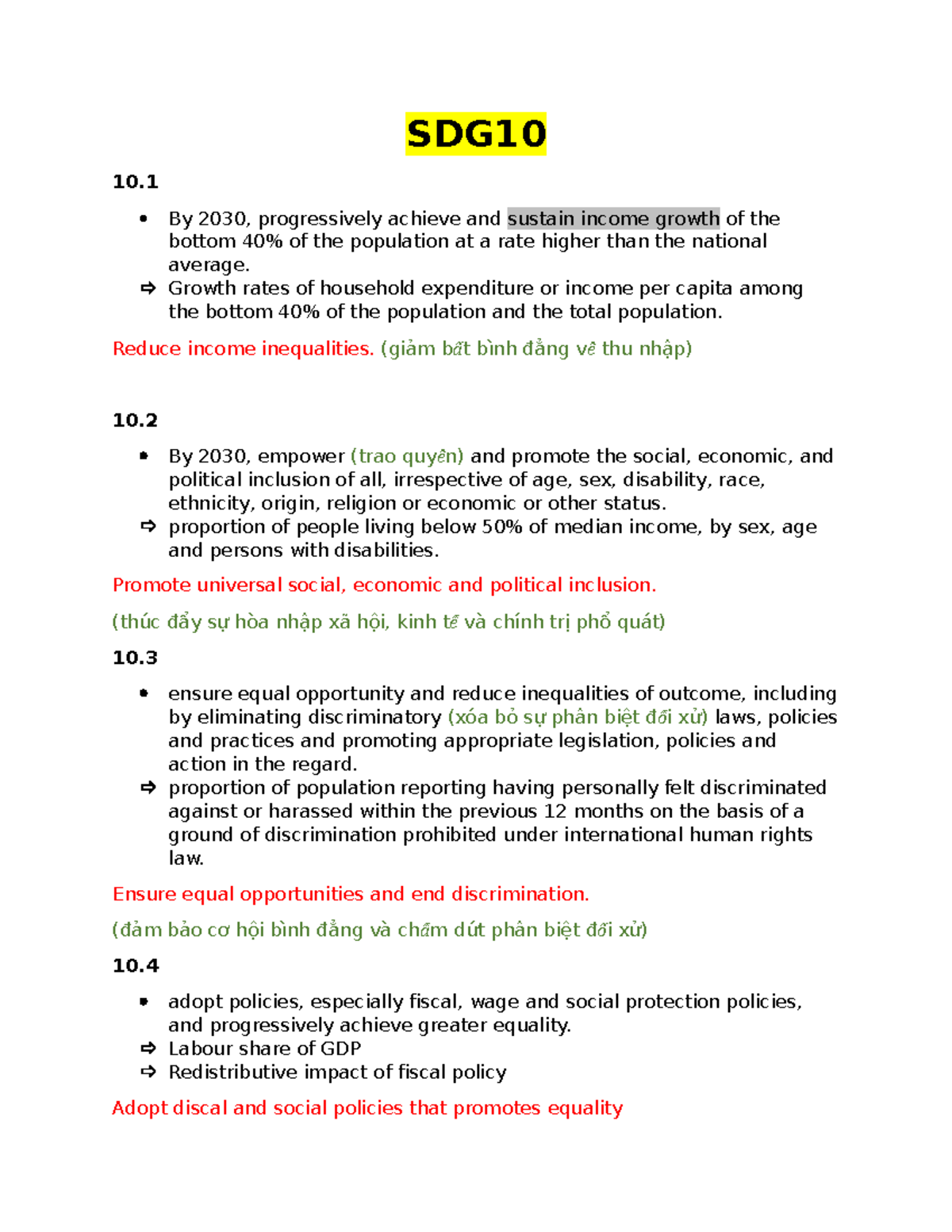 SDG10 - Modern ASIA - SDG 10. By 2030, progressively achieve and ...