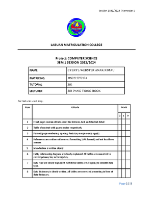 Written assignment DC024 Scomp Kolej Matrikulasi Labuan KML - Nur ...