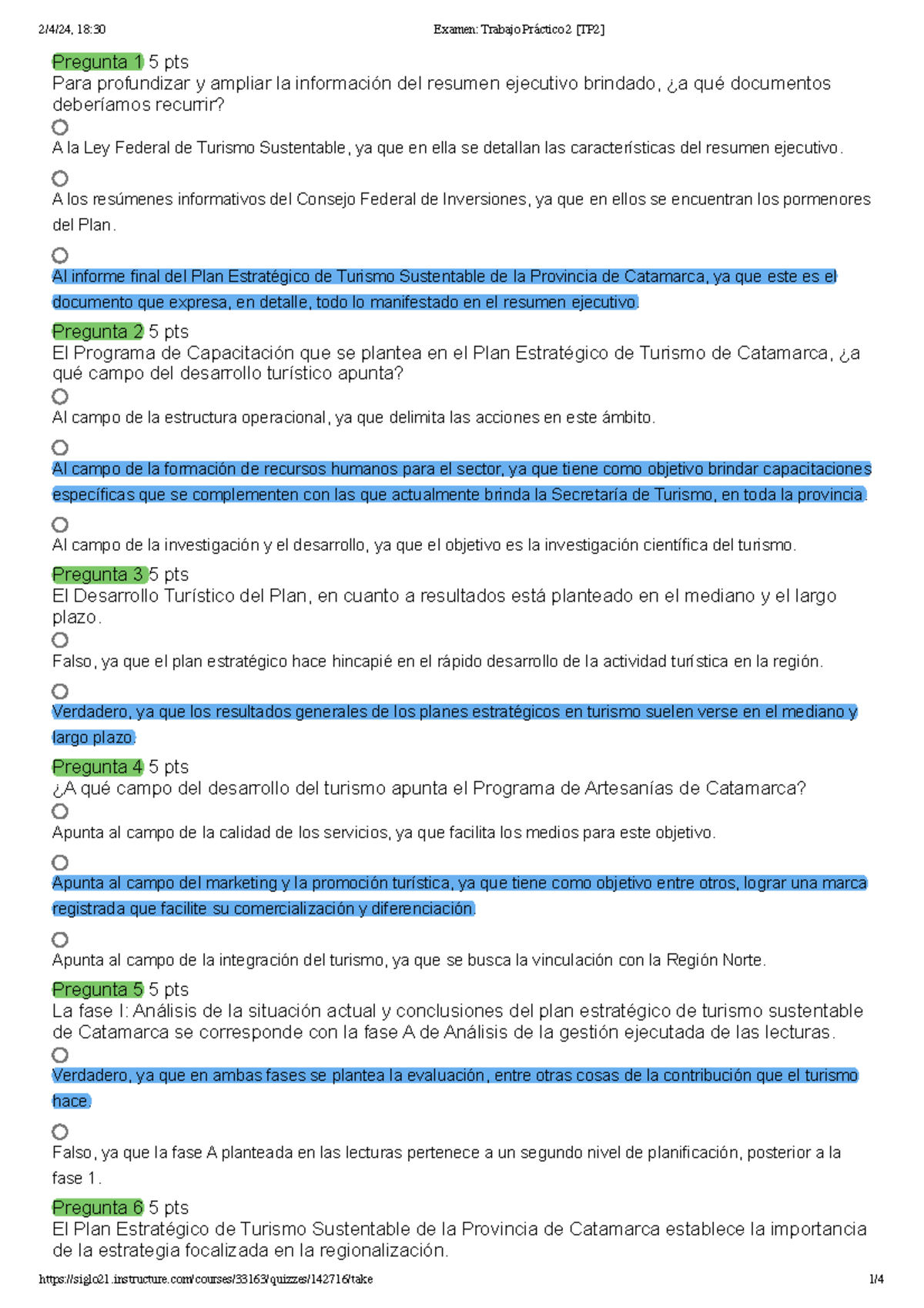 2b)Mi Examen Trabajo Práctico 2 TP2 95 - Pregunta 1 5 pts Pregunta 2 5 pts Pregunta 3 5 pts ...