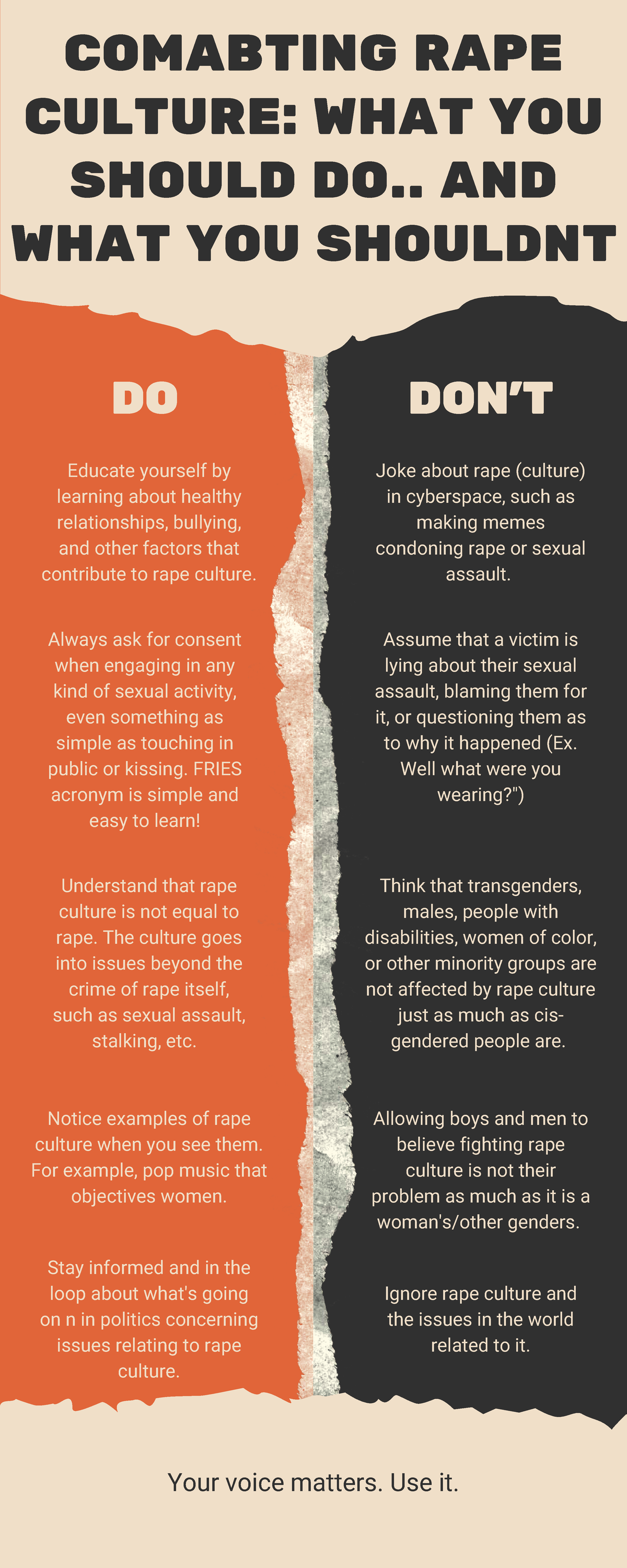 WGST103 Social Media Project- Rape Culture - COMABTING RAPE CULTURE: WHAT YOU SHOULD DO.. AND ...